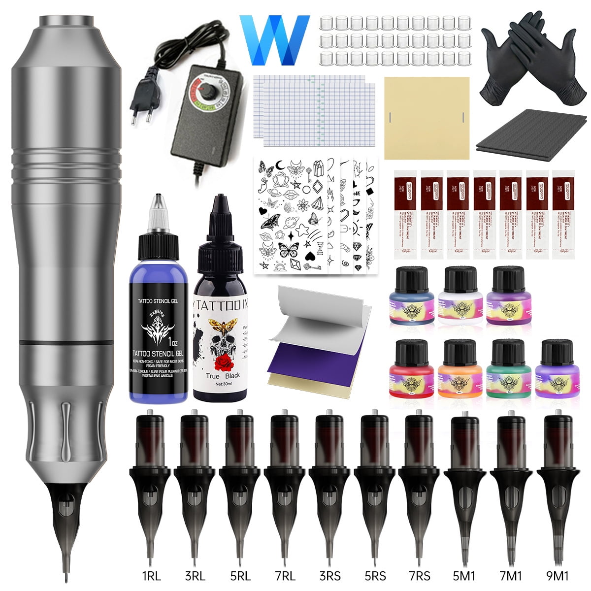 Tättoo Pen Kit - Bigtrek Professional Adjustable 6–10V Rotary Tättoo ...