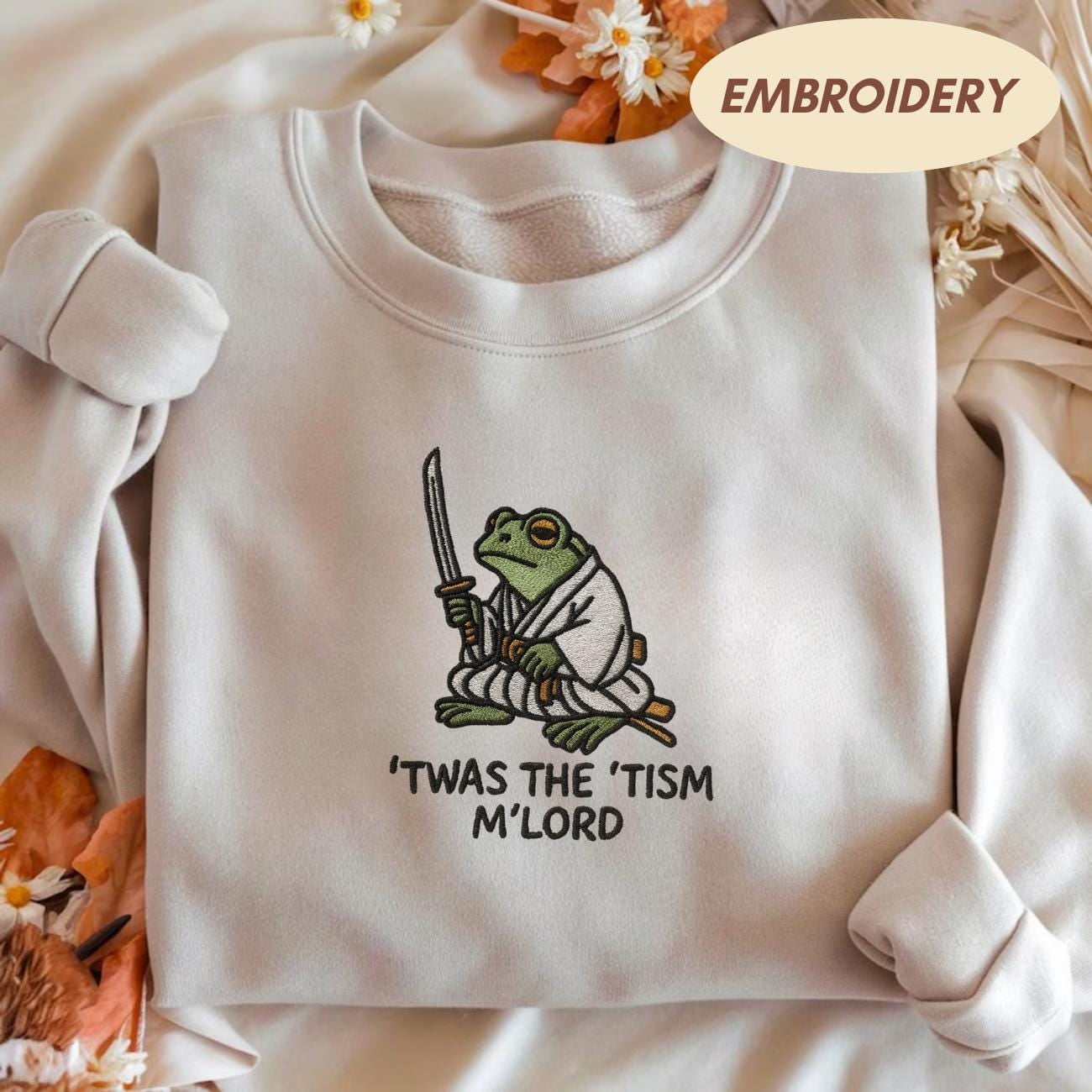 T'was The 'Tism M'lord Embroidered Shirt, Frog Wizard Meme, Autism ...
