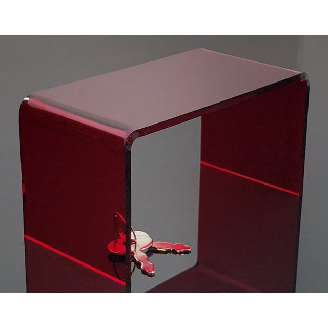 T'z Tagz 10x8x5.5 Dark Red Multi-Use Single Unit Acrylic Showcase ...