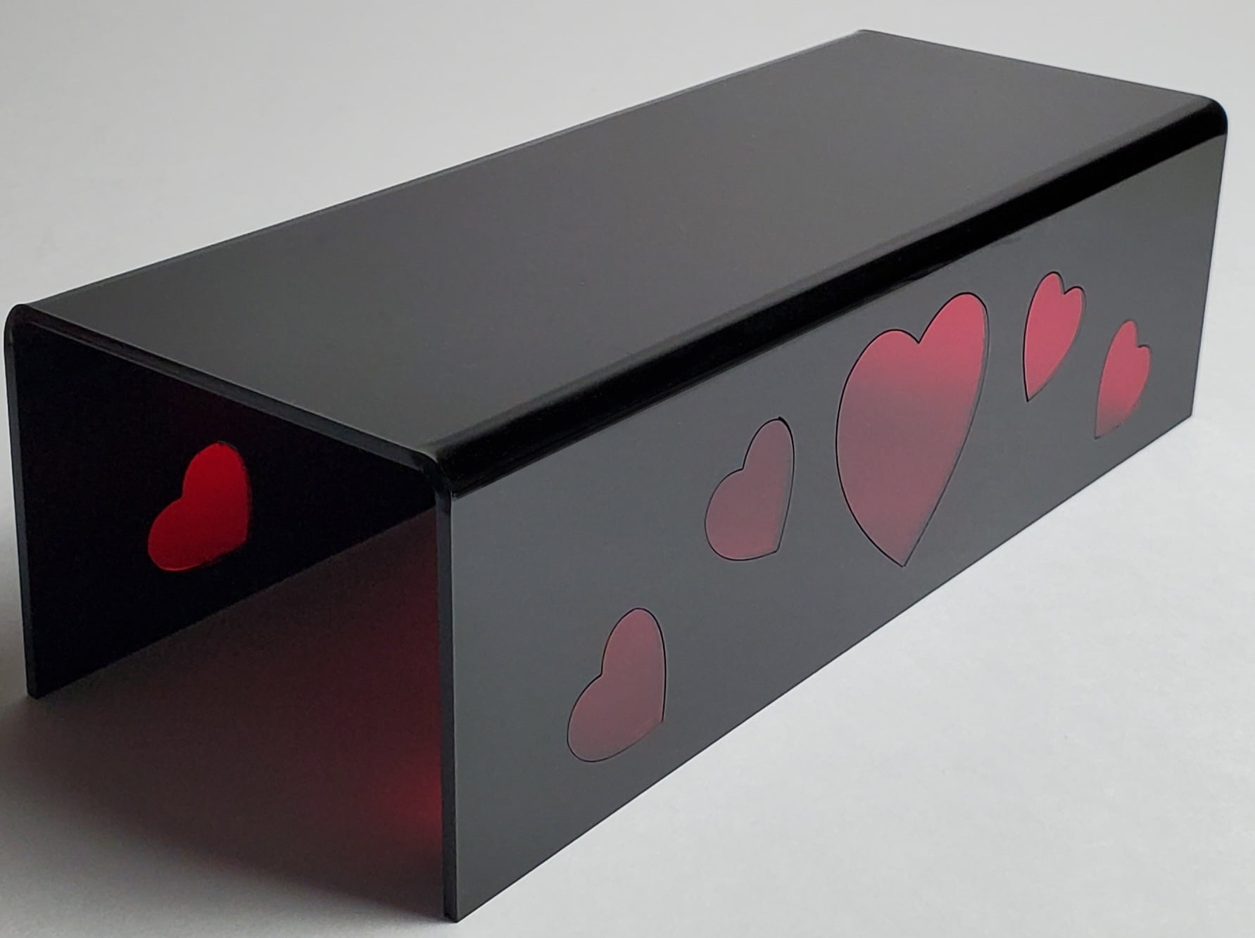 T'z Tagz 12x3x3 Unique Valentine Jewelry Riser Display Stand Black w ...