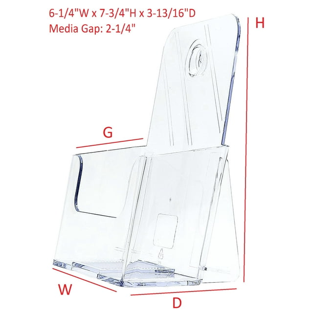 T'z Tagz 2 New Wall Mount Half Page Brochure Holder Advertising Display ...