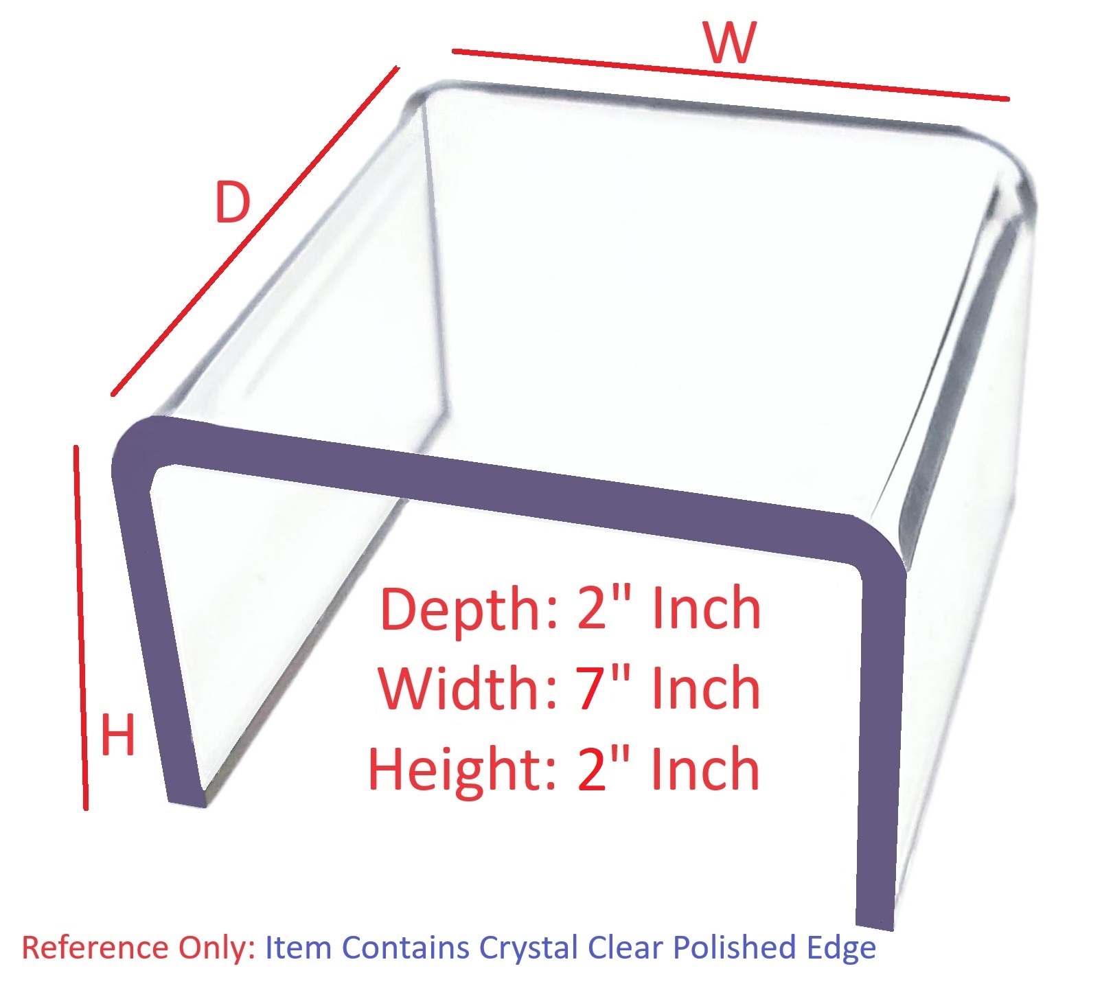 T'z Tagz 2x7x2 Inch Crystal Clear Acrylic Riser Display Stand New 2 ...