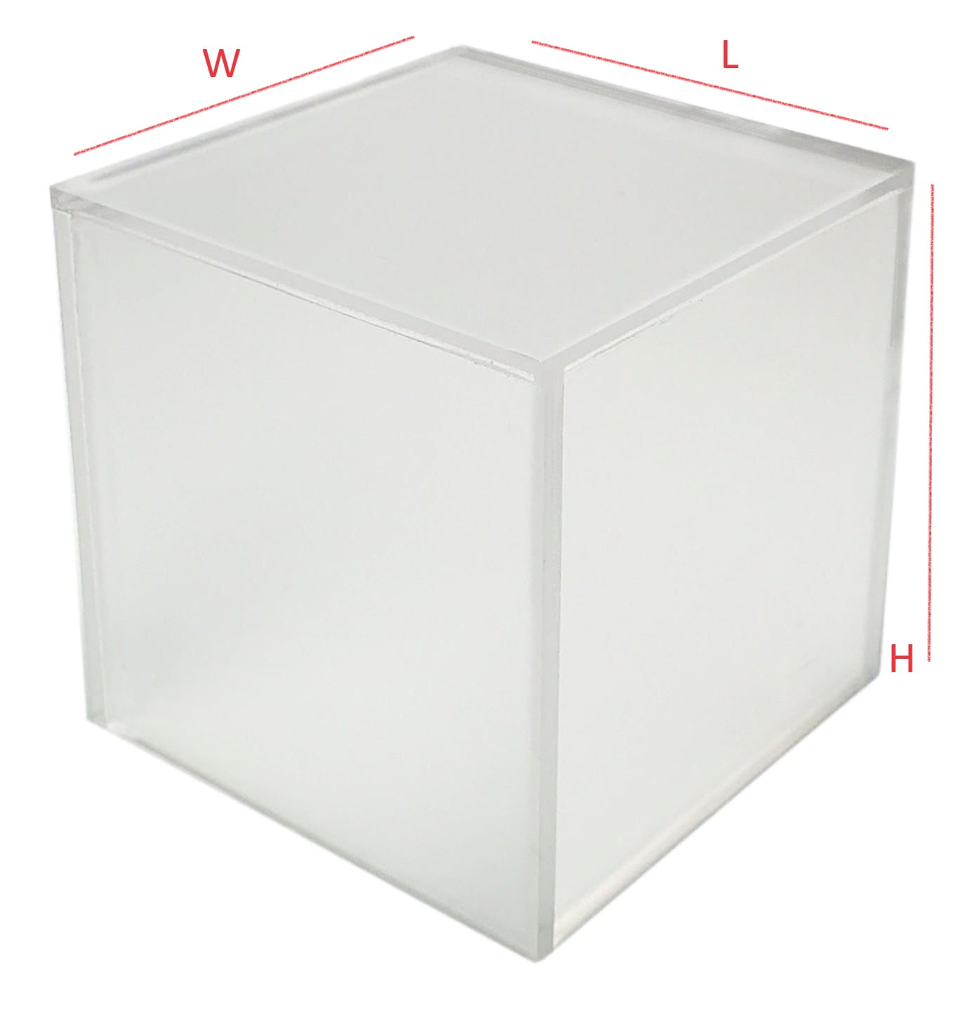 T'z Tagz 3x3x3 Frosted White Acrylic Display Riser Box Cube Pedestal ...