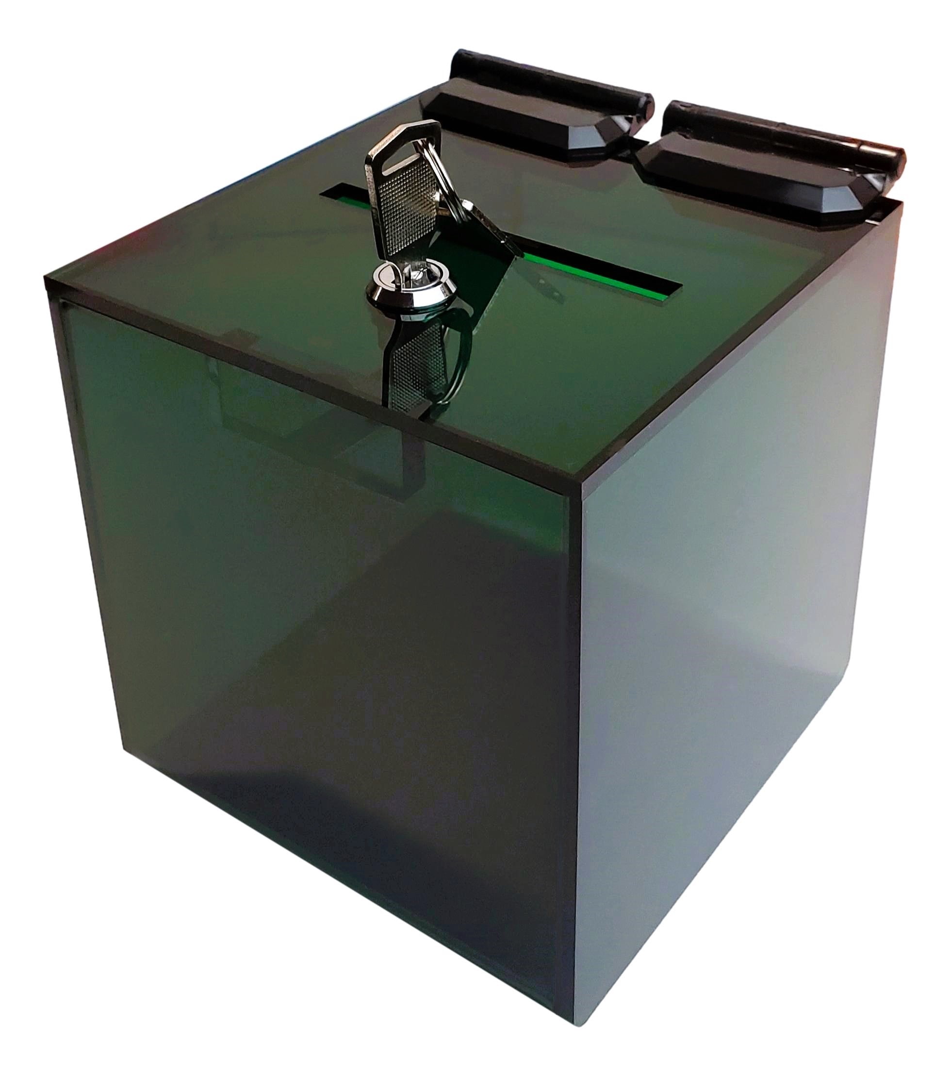 T'z Tagz 5 Inch Dark Green Acrylic Locking Donation, Ballot, Suggestion ...