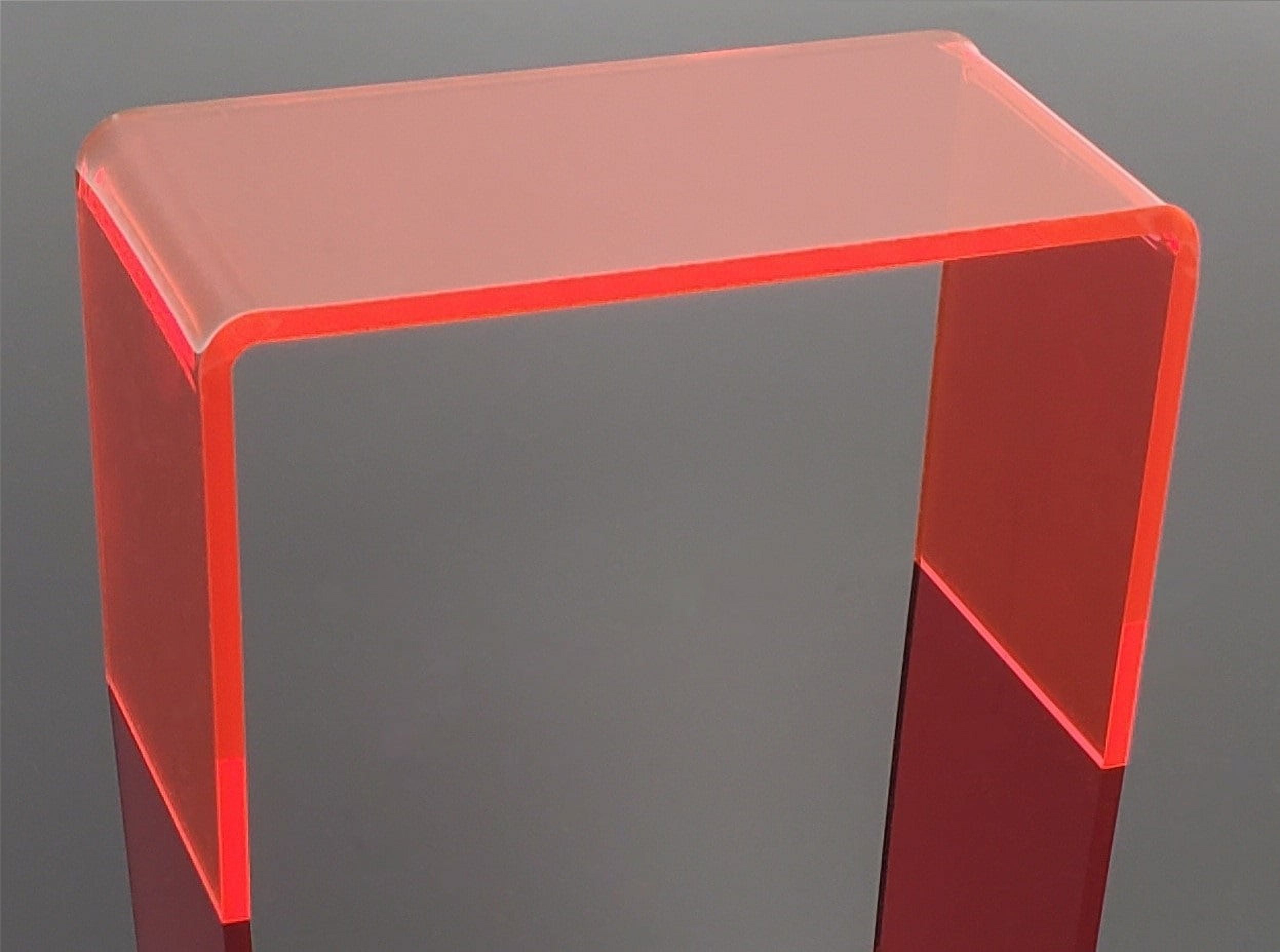 T'z Tagz 6x6x3 Neon Red Multi-Use Single Unit Acrylic Showcase Risers ...