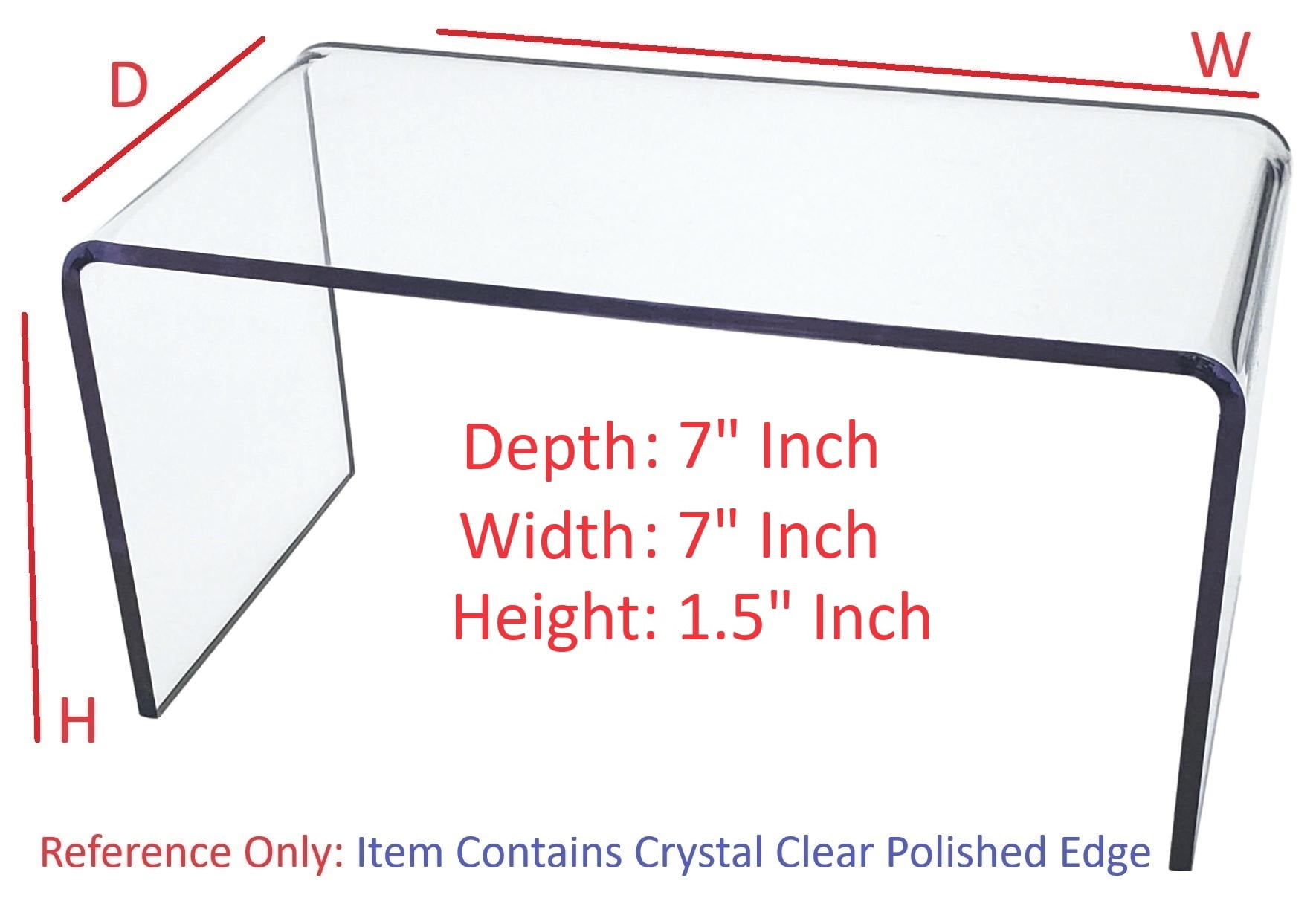 T'z Tagz 7x7x1.5 Inch Crystal Clear Acrylic Riser Display Stand New 2 ...