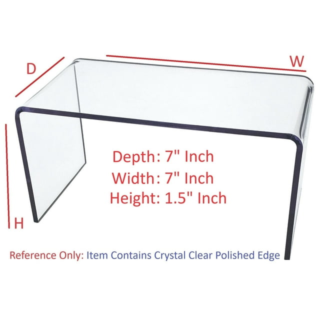 T'z Tagz 7x7x1.5 Inch Crystal Clear Acrylic Riser Display Stand New 2 ...