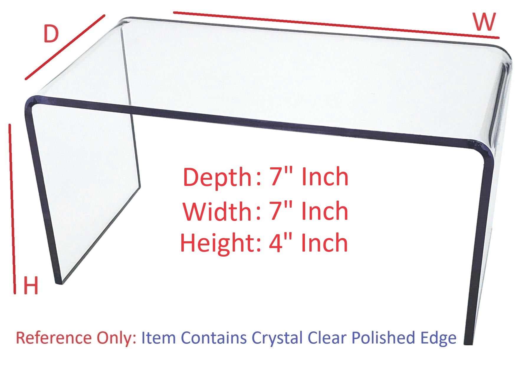T'z Tagz 7x7x4 Inch Crystal Clear Acrylic Riser Display Stand New 2 ...