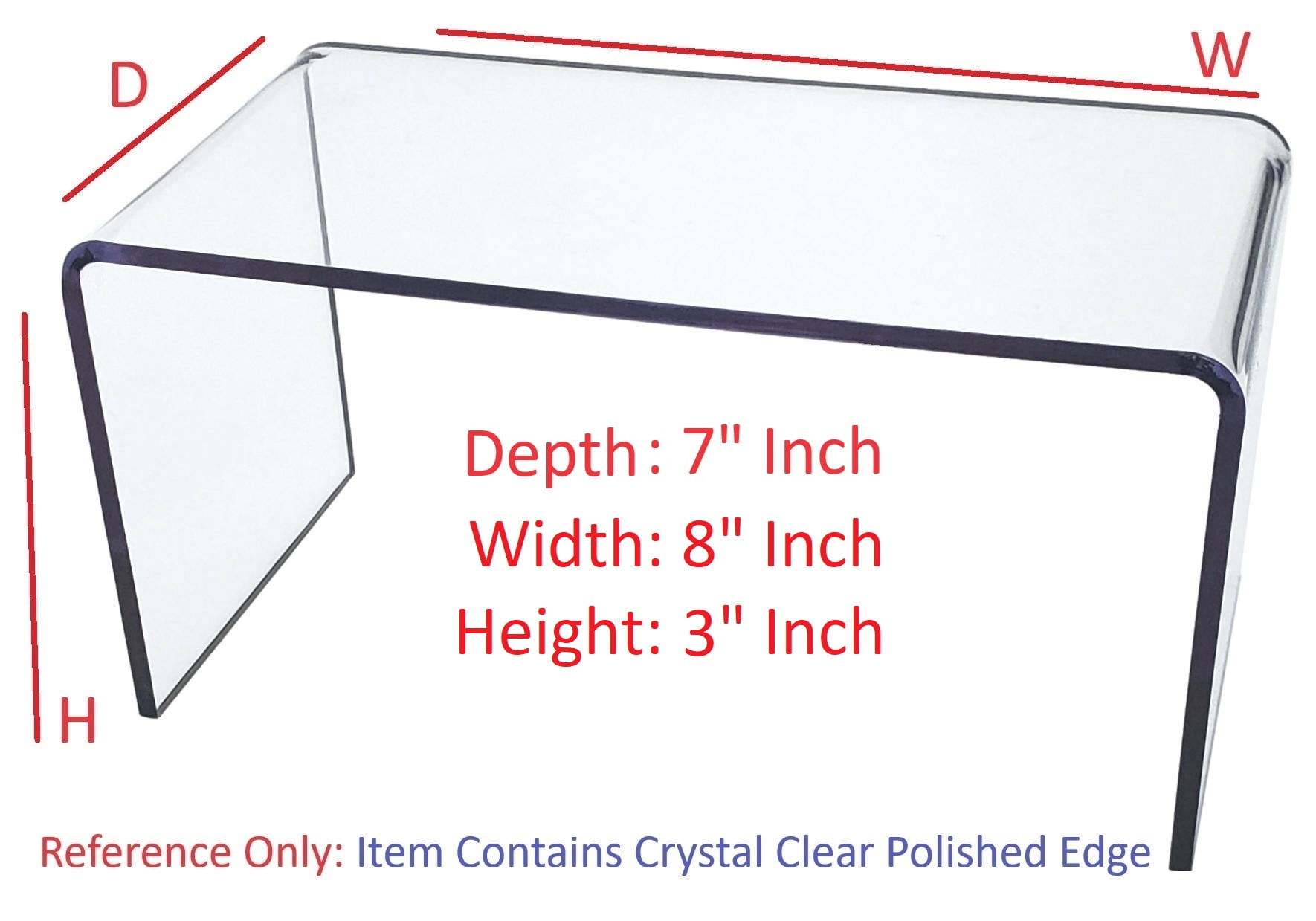T'z Tagz 7x8x3 Inch Crystal Clear Acrylic Riser Display Stand New 2 ...