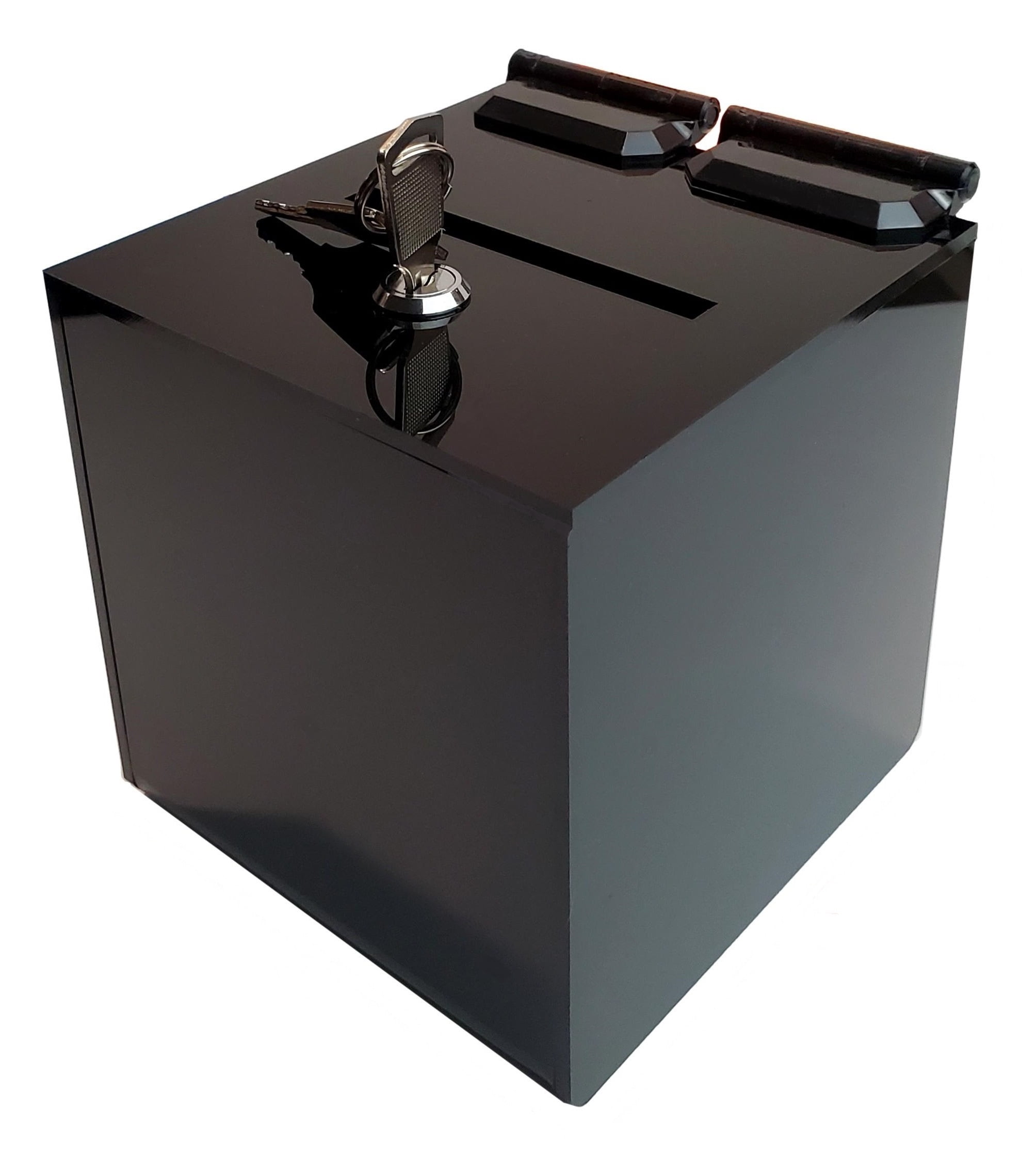 T'z Tagz 8 Inch Solid Black Acrylic Locking Donation, Ballot ...