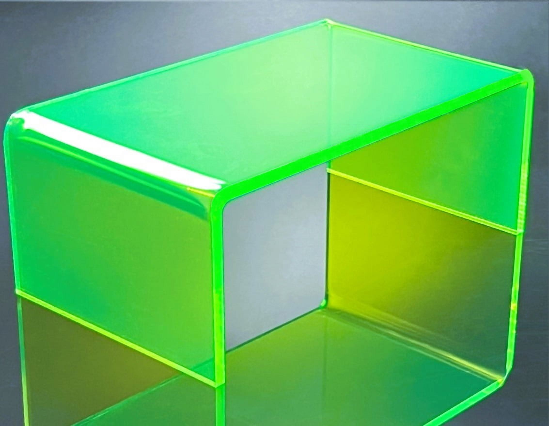 T'z Tagz 8x7x2 Neon Green Multi-Use Single Unit Acrylic Showcase Risers - Walmart.com
