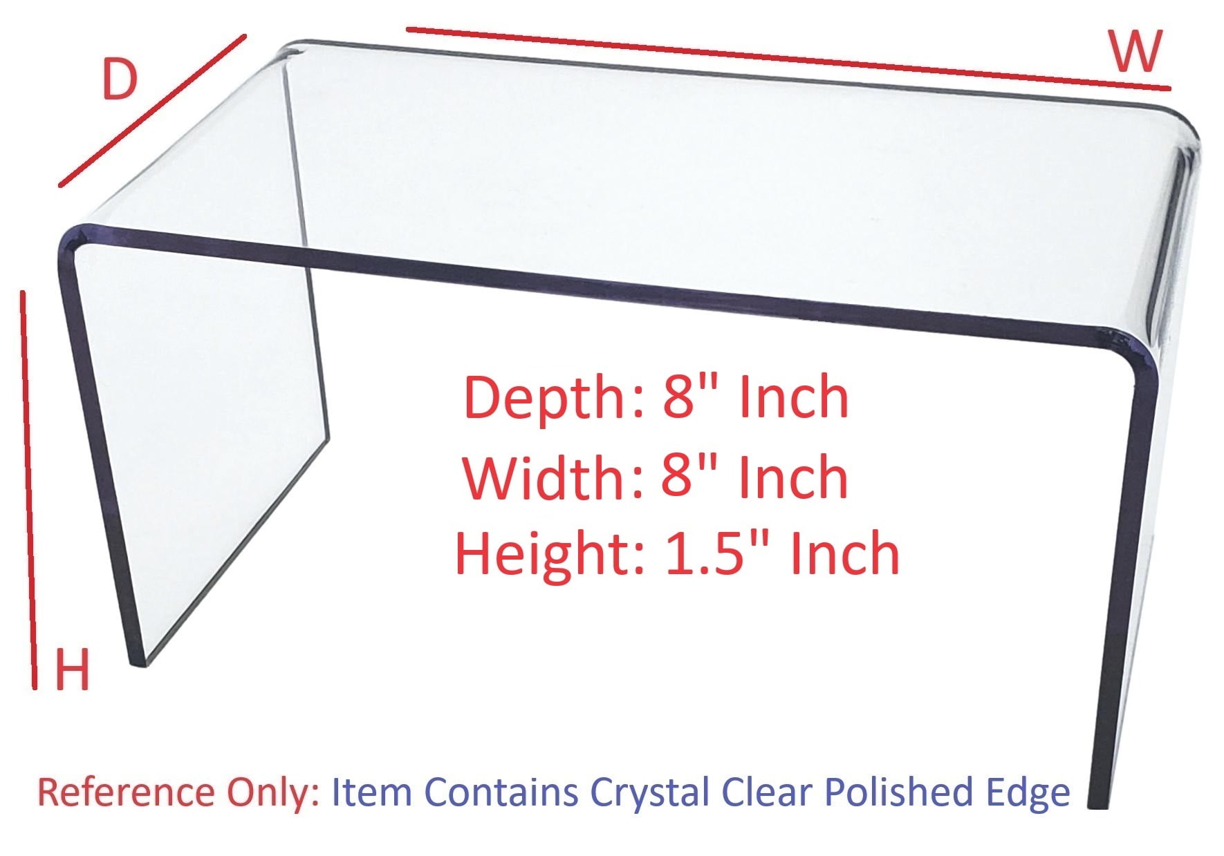 T'z Tagz 8x8x1.5 Inch Crystal Clear Acrylic Riser Display Stand New 2 ...