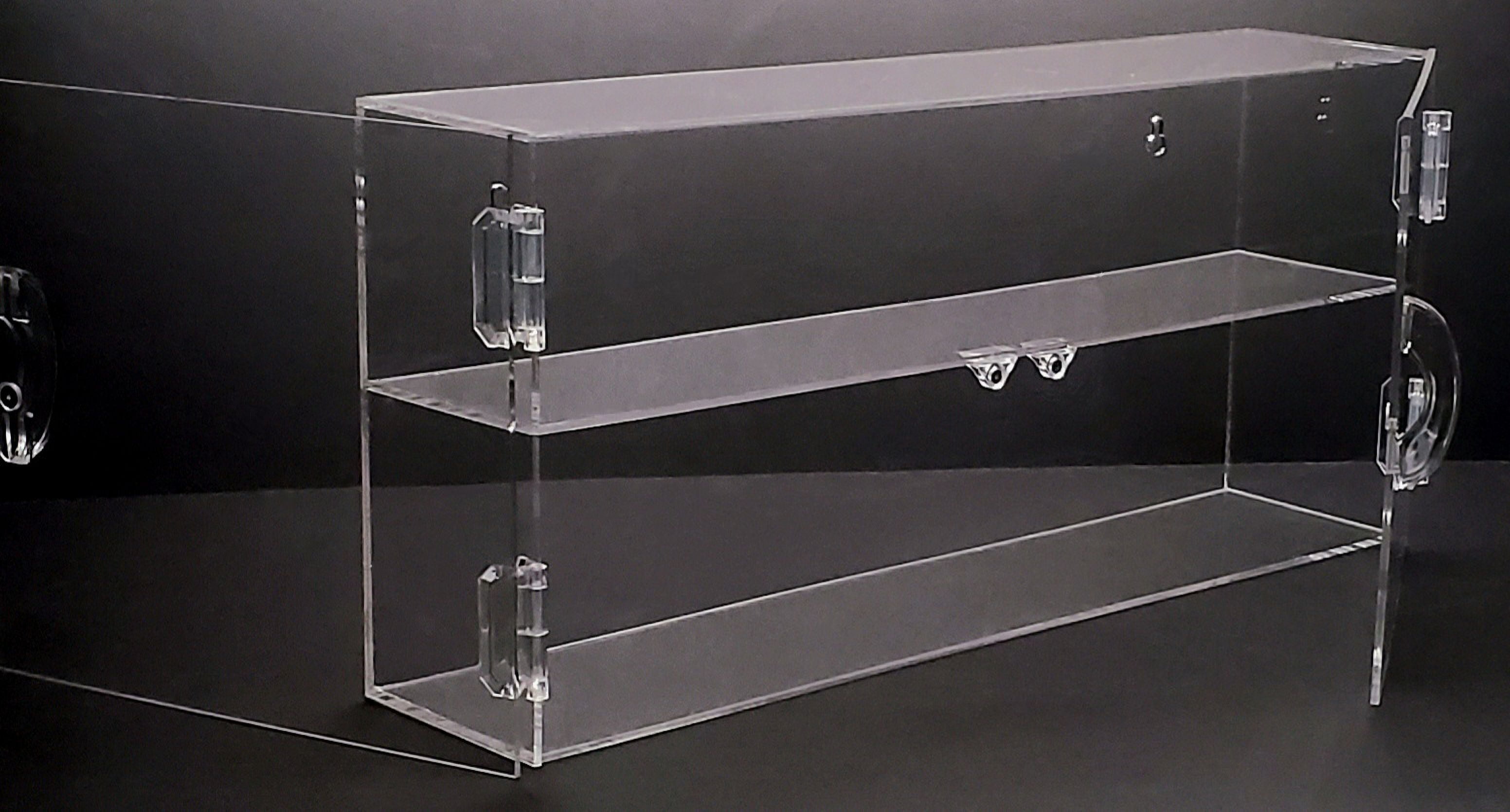T'z Tagz Clear Acrylic Display Case 2 Shelf Wall Mount or Countertop ...
