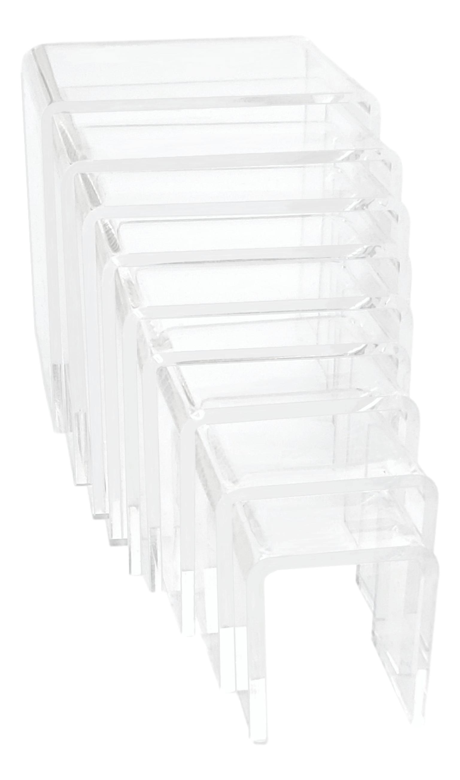 T'z Tagz Crystal Clear Acrylic Riser Display Stand 9 Piece Variation ...