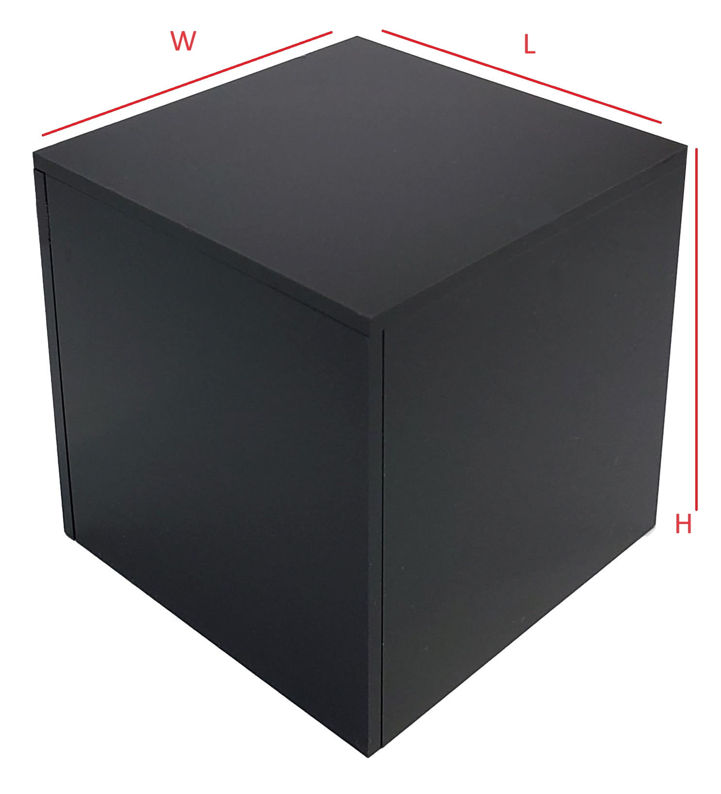 T'z Tagz New 2x2x2 Black Acrylic Display Riser Box Cube Pedestal Stand ...