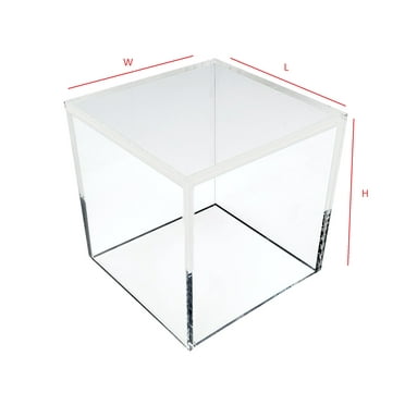 T'z Tagz New 3x3x2.5 White Acrylic Display Riser Box Cube Pedestal ...