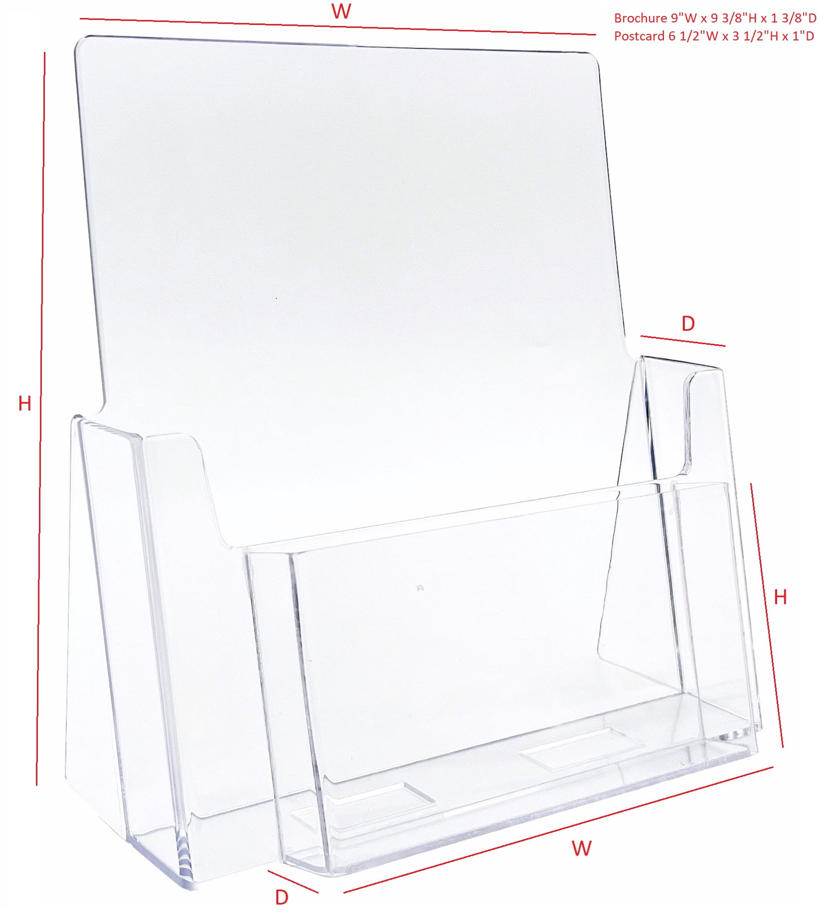 T'z Tagz New 8.5x11 Full Page Brochure Display Stand with 4x6 Postcard ...