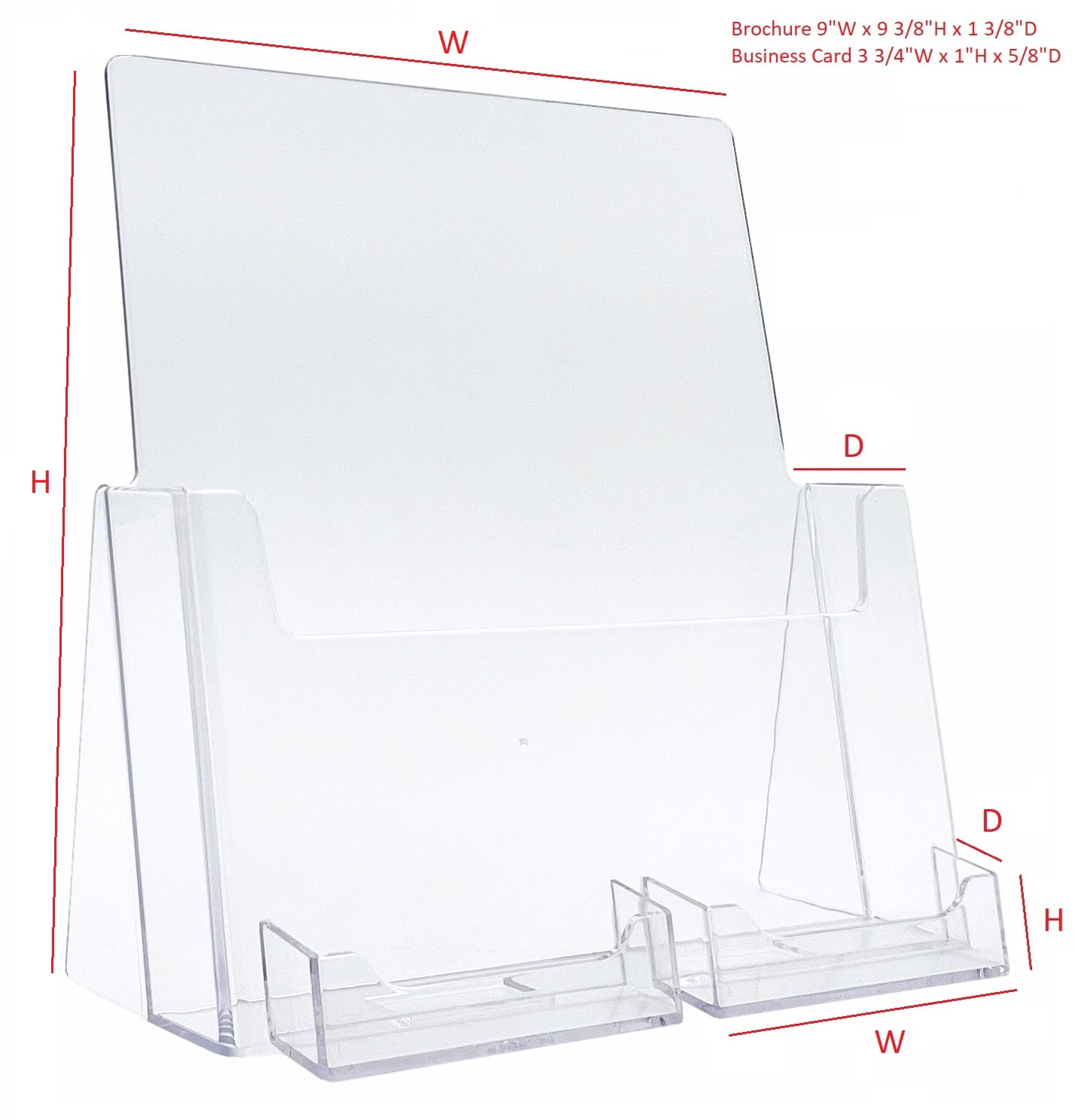 T'z Tagz New Clear 8.5x11 Full-Page Brochure Holder w 2 Business Card ...