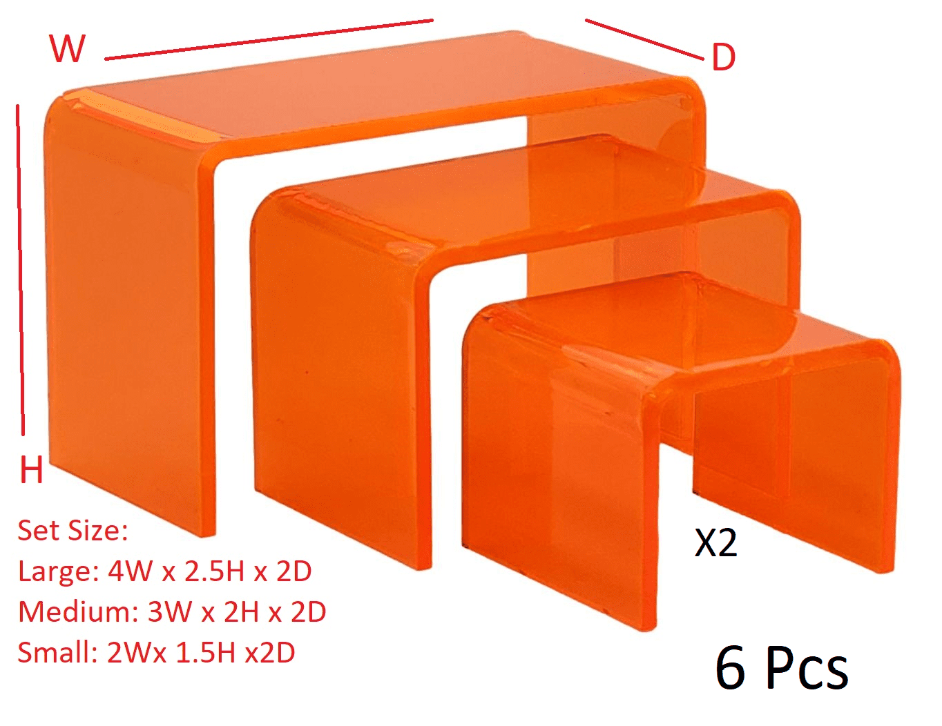 T'z Tagz New Transparent Neon Orange Acrylic Display Stand Collection ...
