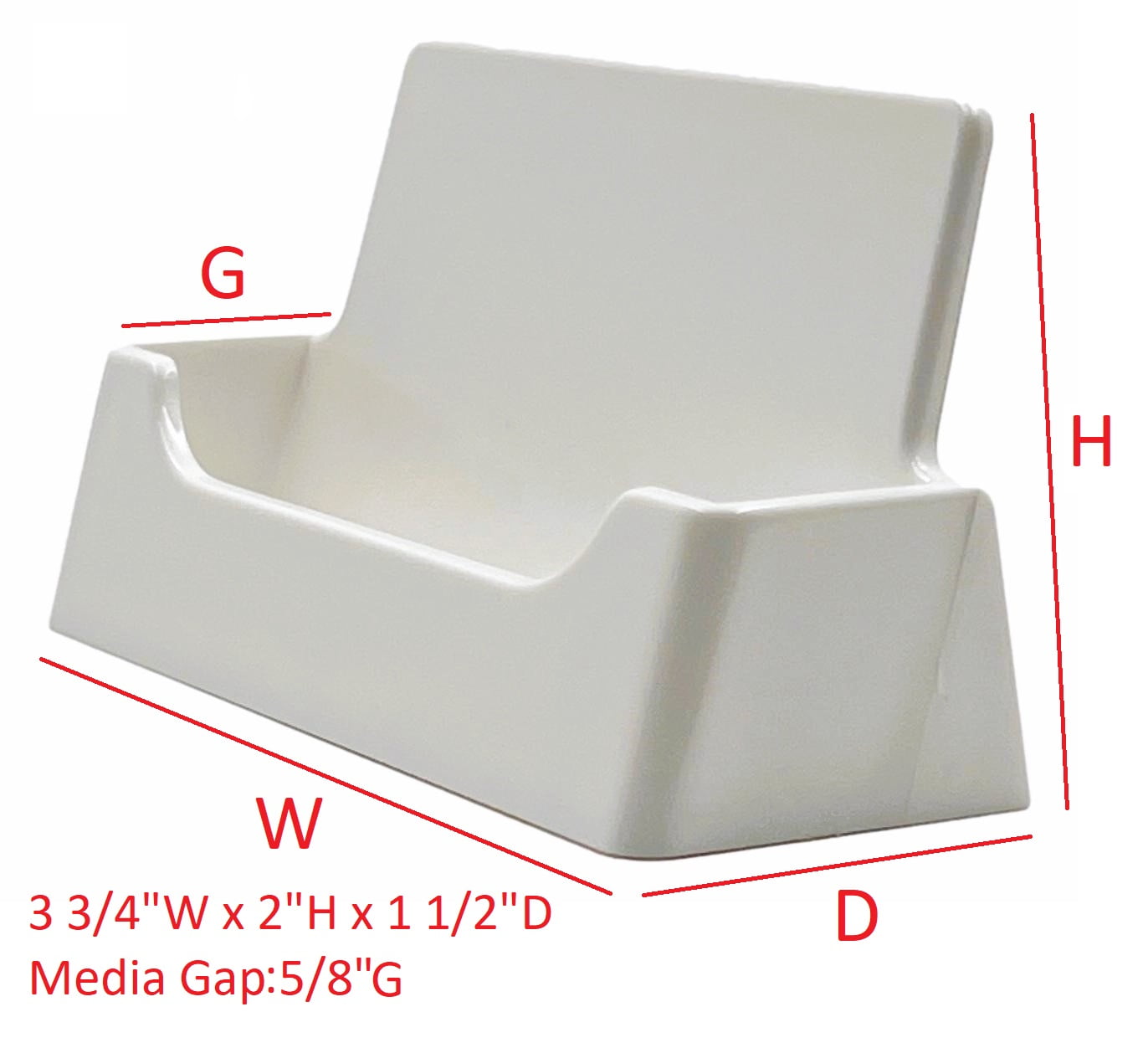 T'z Tagz New White Business Card Holder Tabletop Desktop Display Stand ...