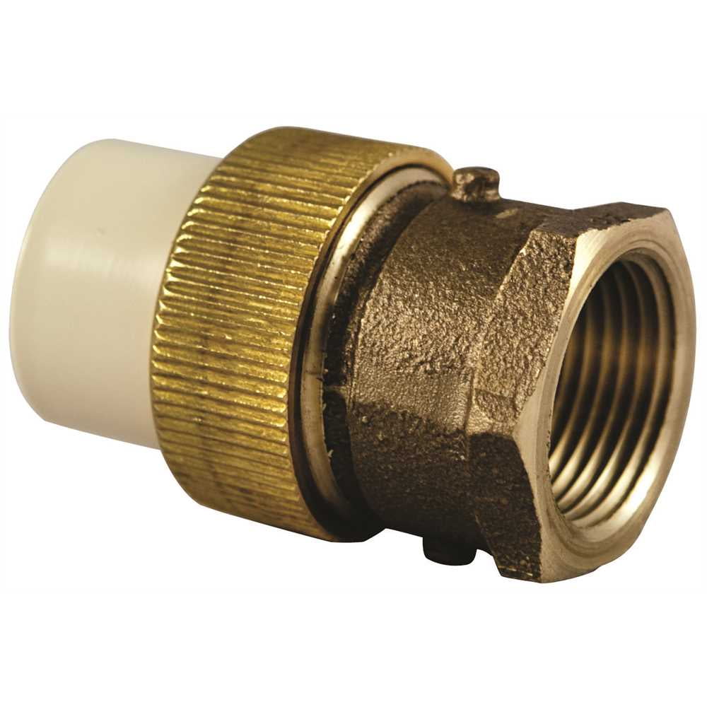 T00310L Pipe Fittings, Transition Union, 3/4 CPVC Slip x Brass FIP ...