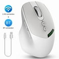 T02 Display Screen Mute Wireless Mouse,Bluetooth Dual-Mode,Noiseless ...