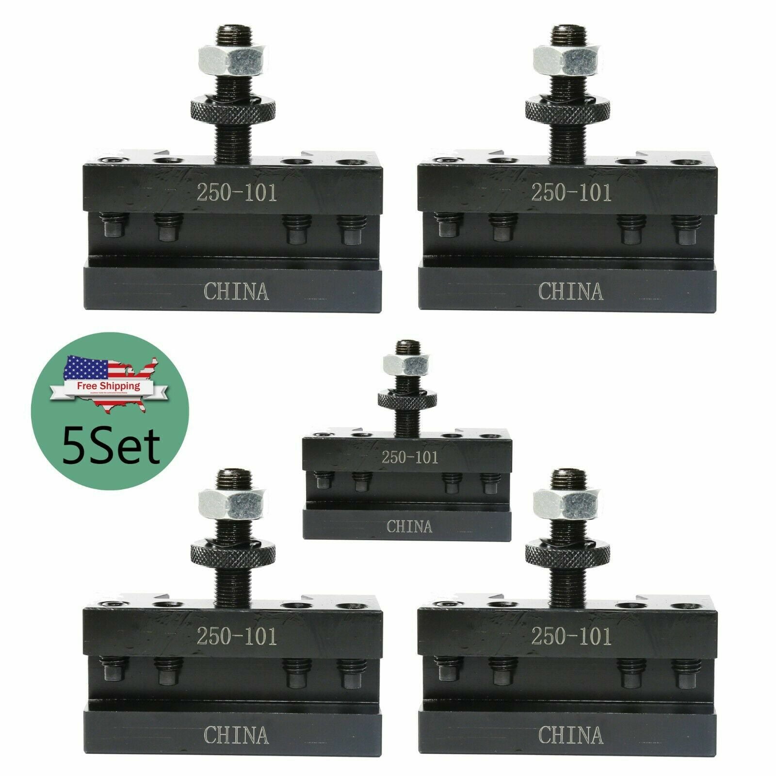 T025 AXA #1 Set of 5 QUICK CHANGE TURNING & FACING CNC LATHE POST ...