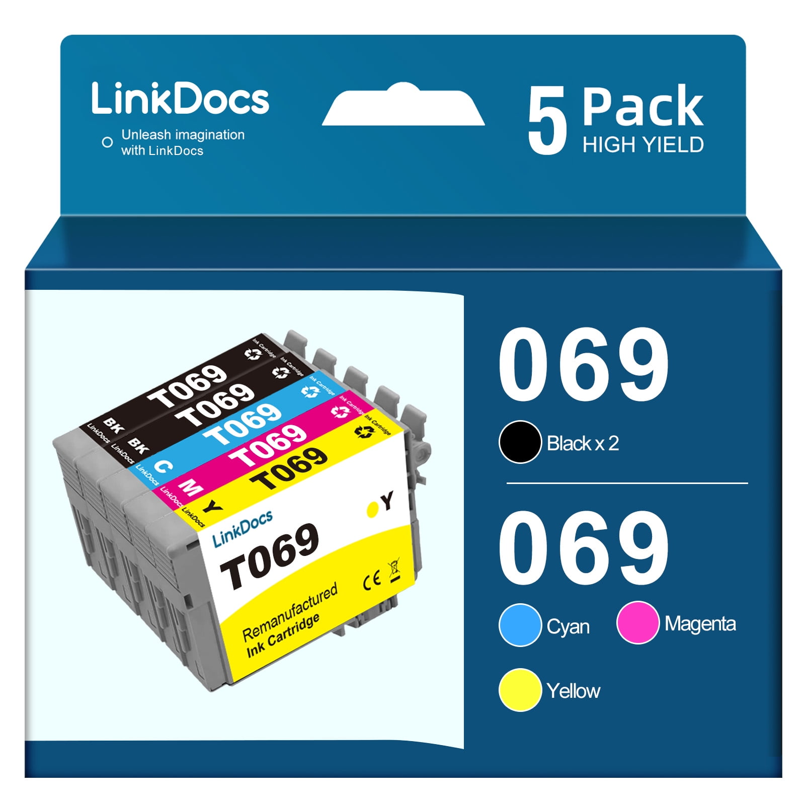 LinkDocs T069 High Yield Ink Cartridges for Epson Stylus & Workforce ...