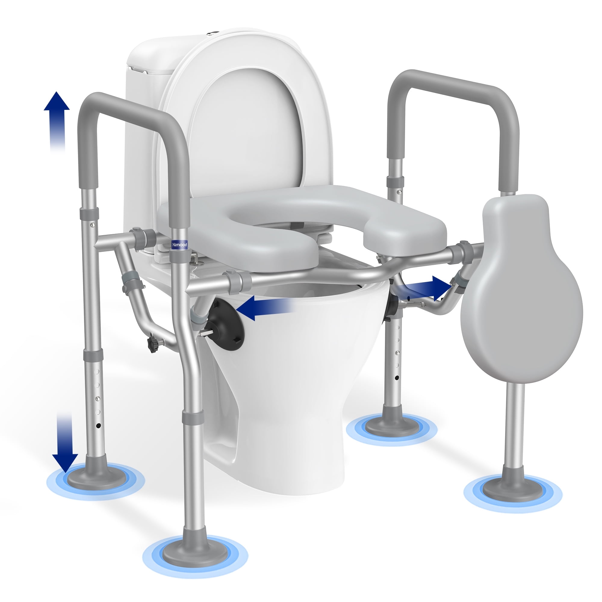 T1 Toilet Seat Riser for Seniors, Raised Toilet Seat with Handles with ...