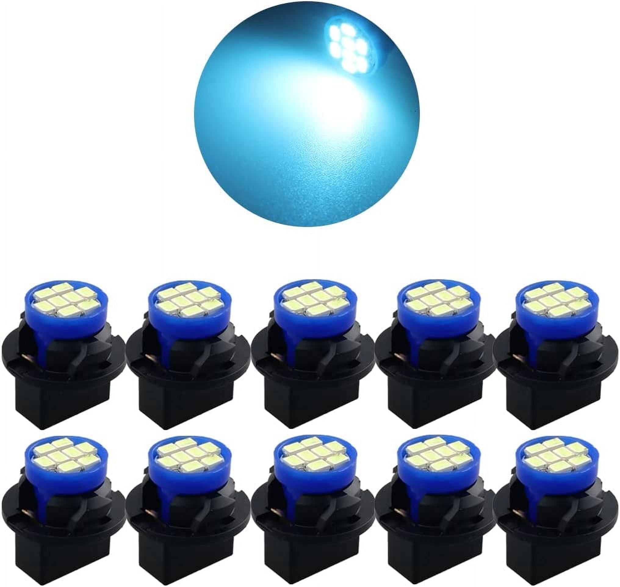 T10 194 168 Dash Instrument Ice Blue LED Light Bulbs Bright Panel Gauge ...