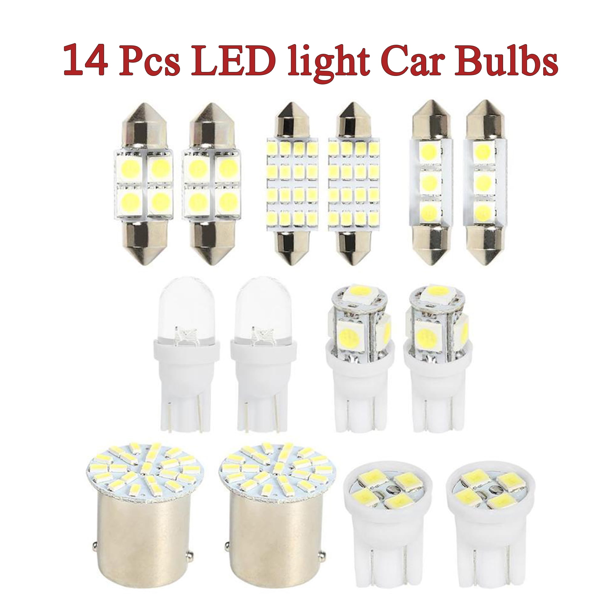 T10 194 LED Bulb Lights for Car Interior Dome Map Door Light License ...