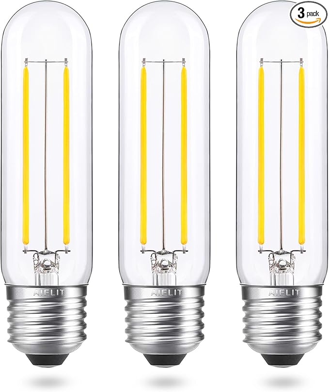 T10 E26 LED Tubular Light Bulb 25 Watt Equivalent, Bright White 5000K ...