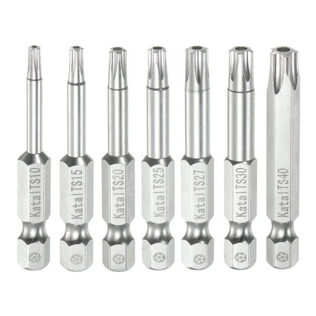 T10-T40 Magnetic Security Star 5 Point Torx Screwdriver Bit Set 1/4 ...