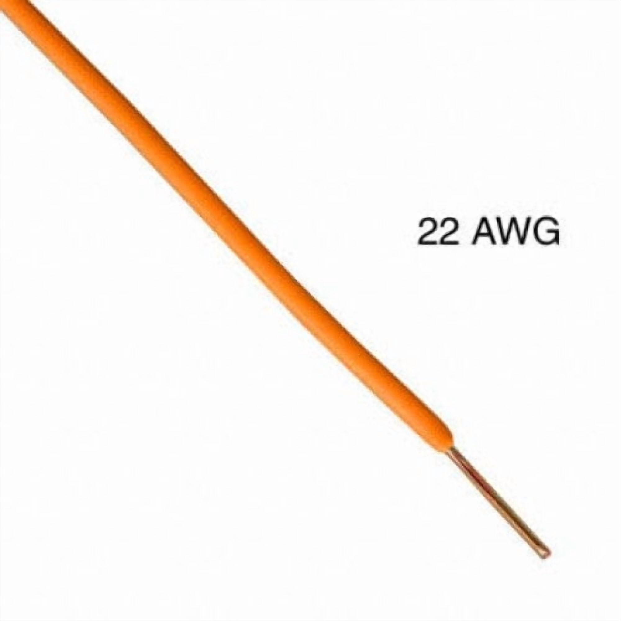 T1010-21-04 - WIRE SOLID 22AWG 100FT ORANGE TC PVC FT1 3V 15C - Walmart.com