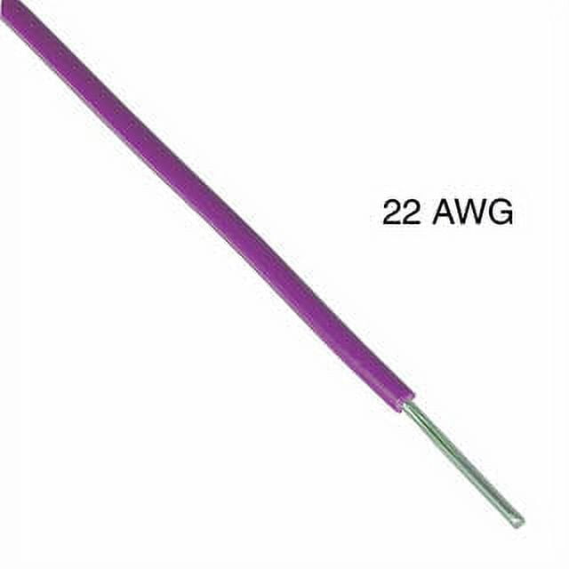 T1010-21-19 - WIRE SOLID 22AWG 100FT PURPLE TR64 TC PVC FT1 300V 105C ...