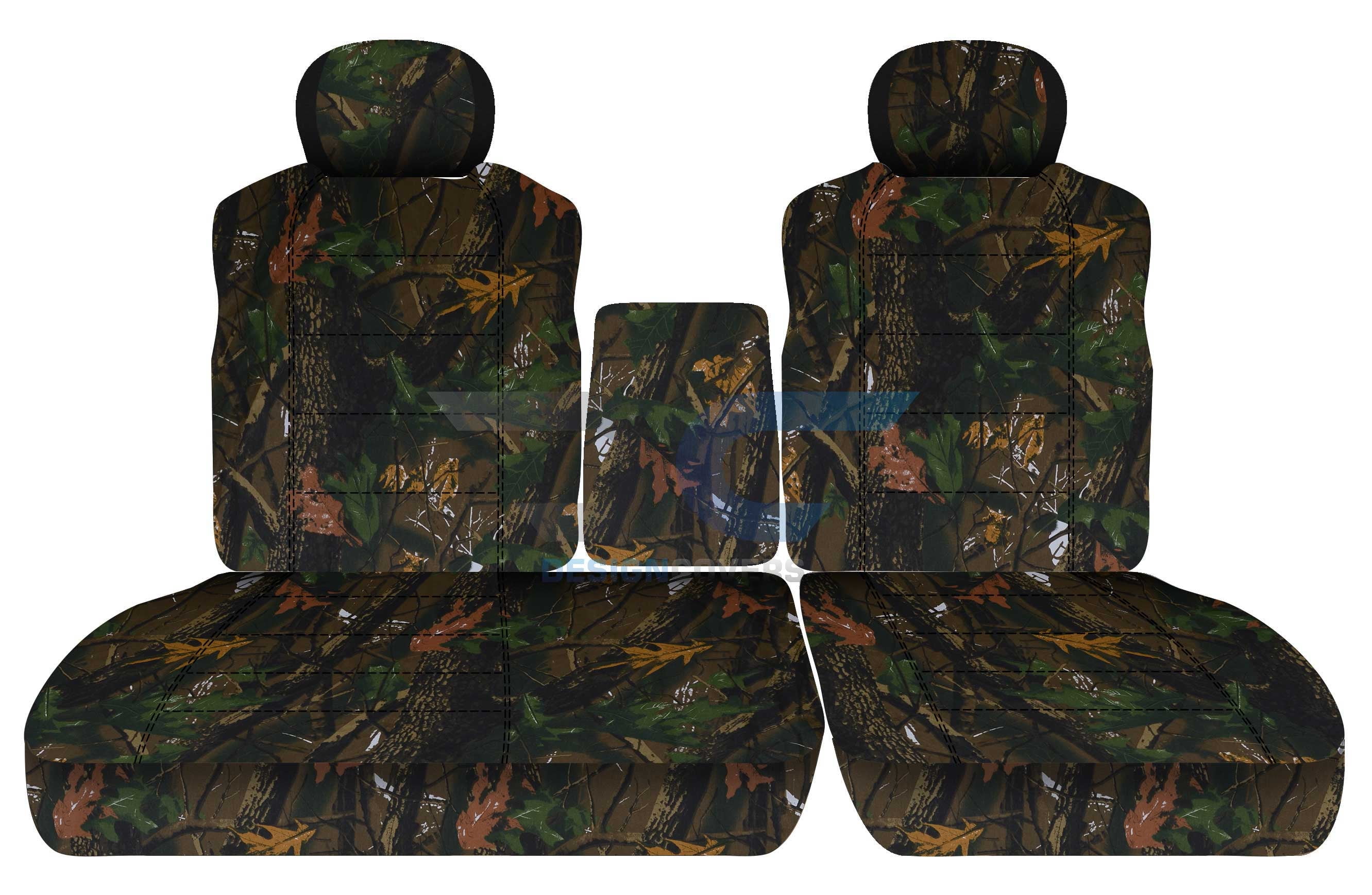 Fits 2001-2003 Ford F-150 Camo Seat Covers 40/60 Bench Opening Console ...