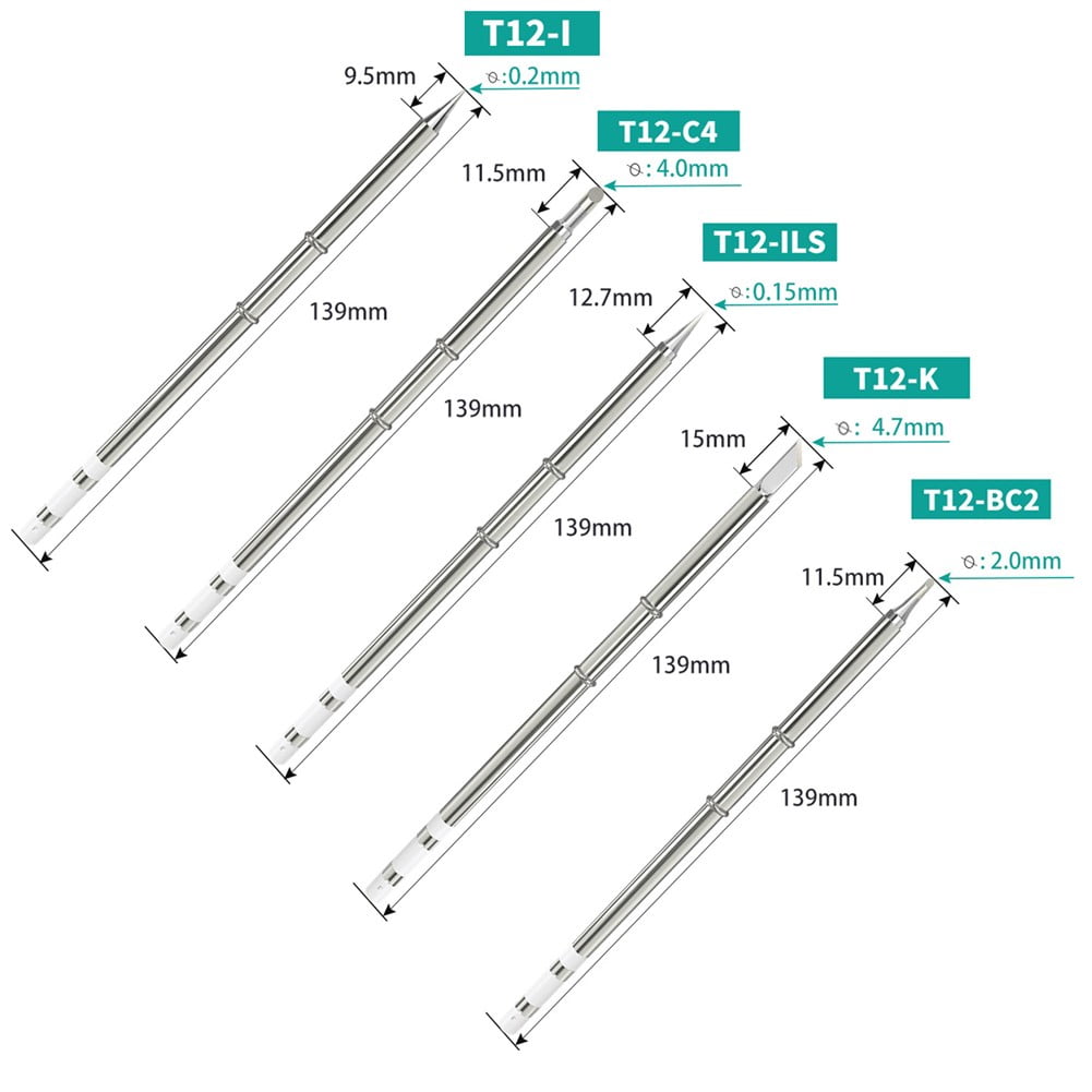 T12 Electric Soldering Iron Tip T12-Ils T12-K T12-I T12-Bc2 T12-C4 For ...