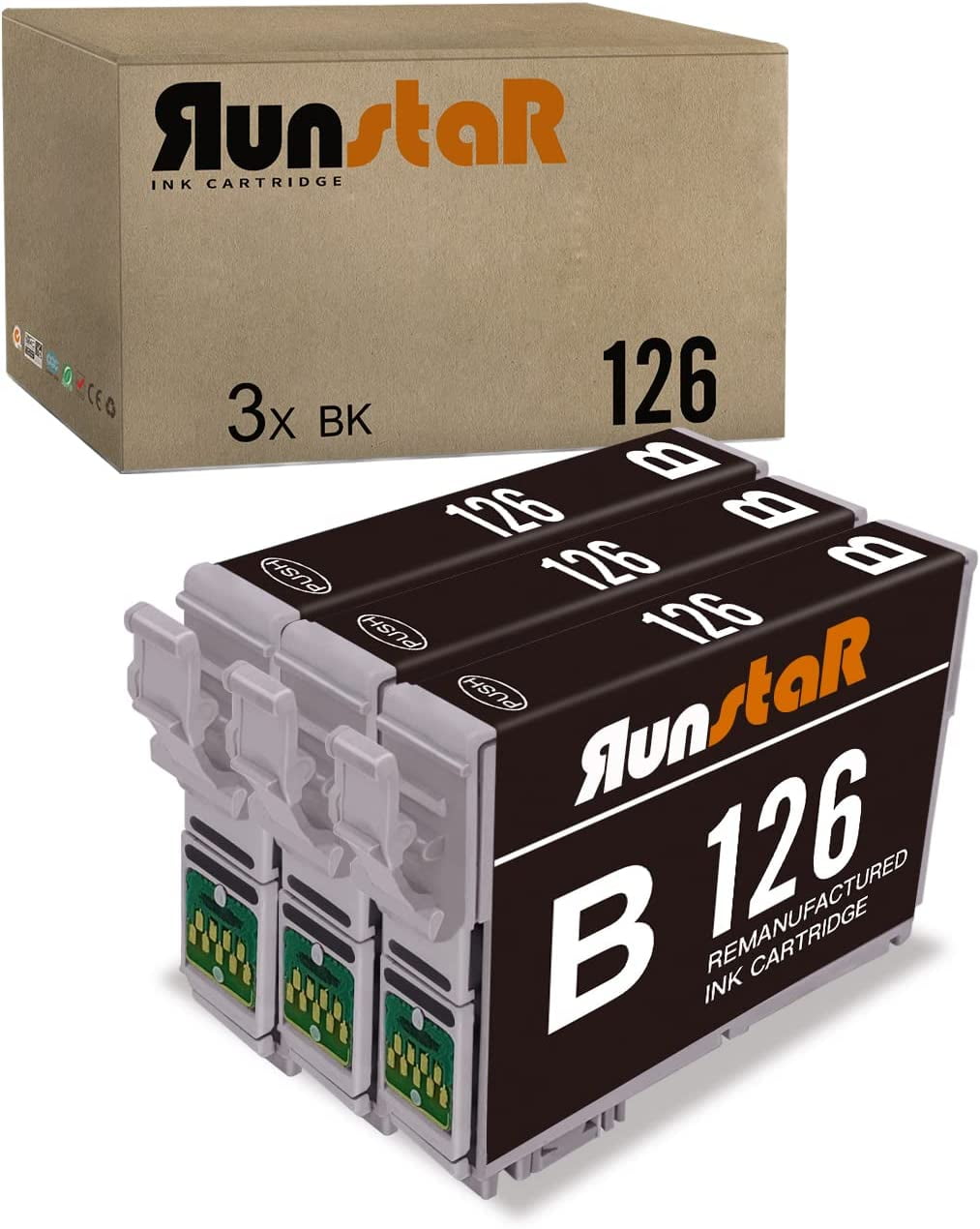 T126 Remanufacture Ink Cartridge Replacement for Epson 126 T126 for Workforce 435 520 545 635 ...