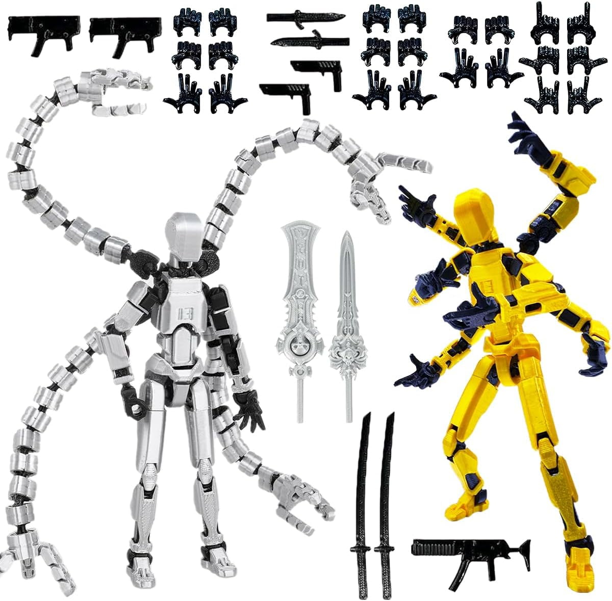 T13 3D Action Figure Set (Assembly Completed) 2 Pcs, 3D Printed Multi ...