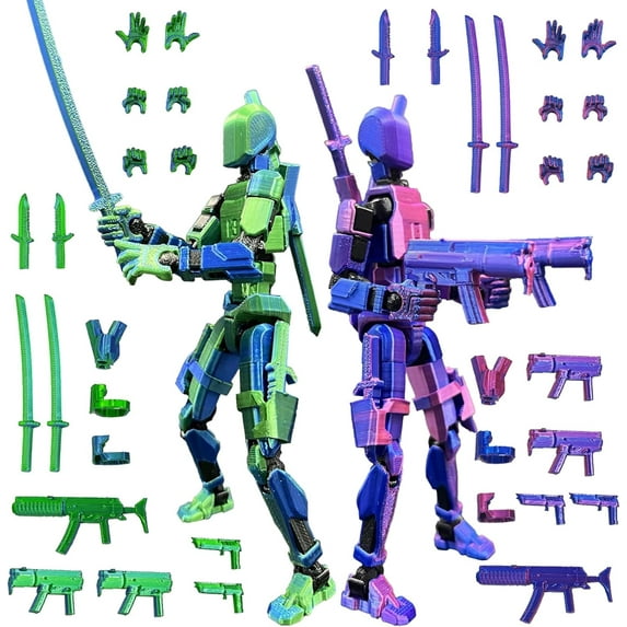 T13 3D Action Figure Set (Assembly Completed), 3D Printed Multi-Jointed ...