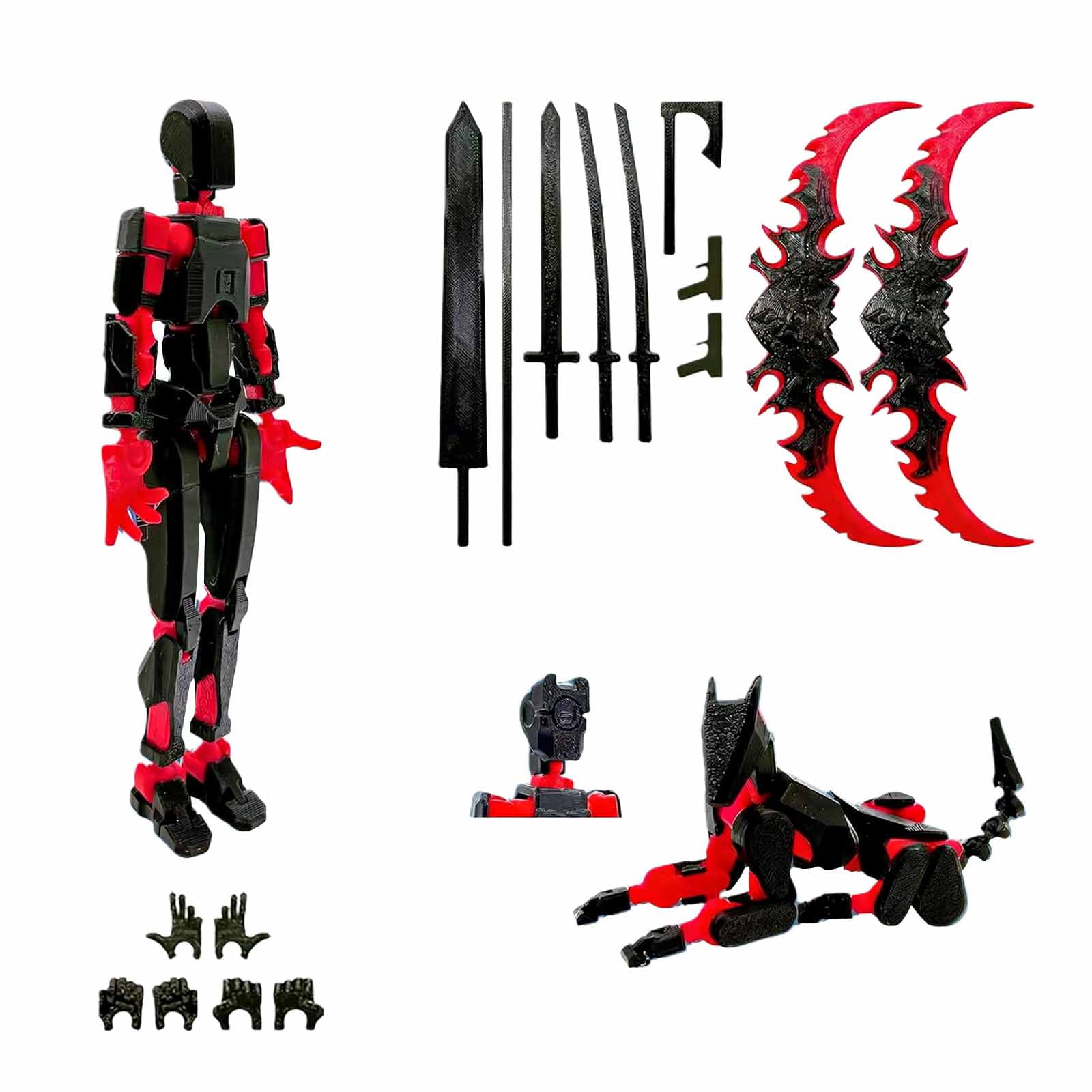 T13 3D Action Figure Set (Assembly Completed), 3D Printed Multi-Jointed ...