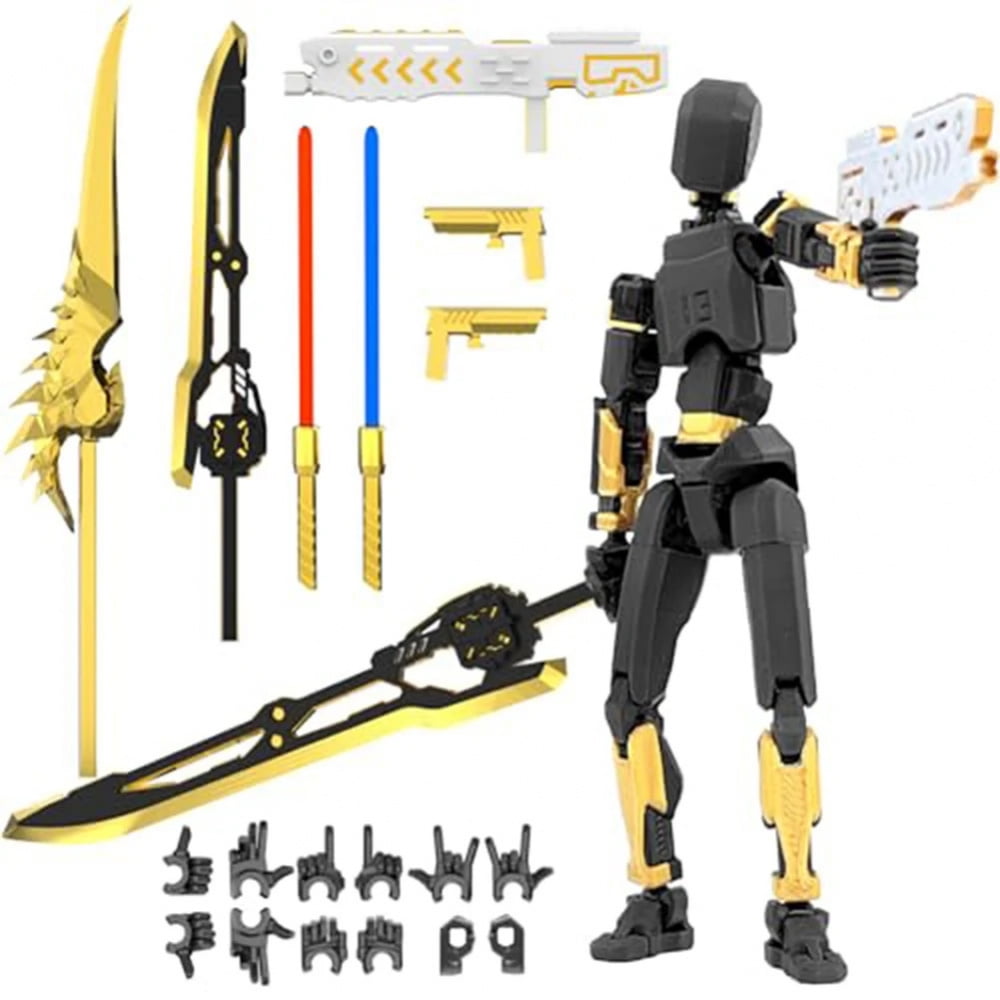 T13 3D Printed Action Figure with Multiple Accessories Full Body ...
