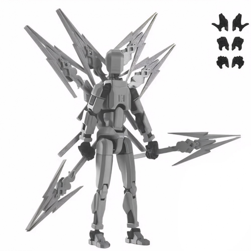 T13 3D Printed Action Figure with Multiple Accessories Full Body ...