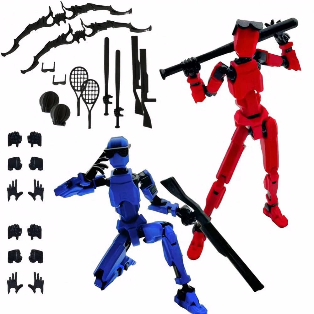 T13 3D Printed Action Figure with Multiple Accessories Full Body ...