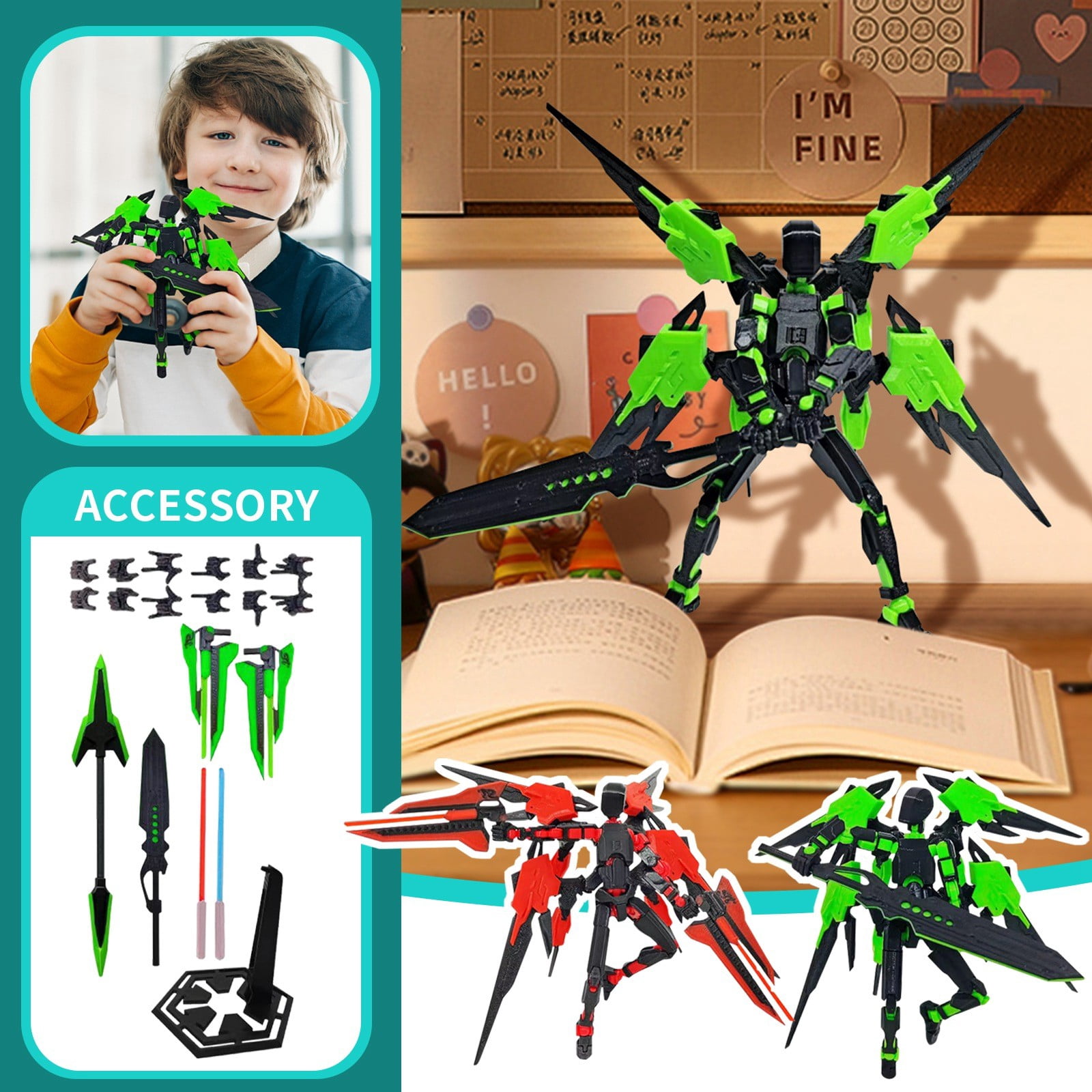 T13 3d Action Figure, Multi-Articular Lucky Mobile Robot T-13, T 13 ...