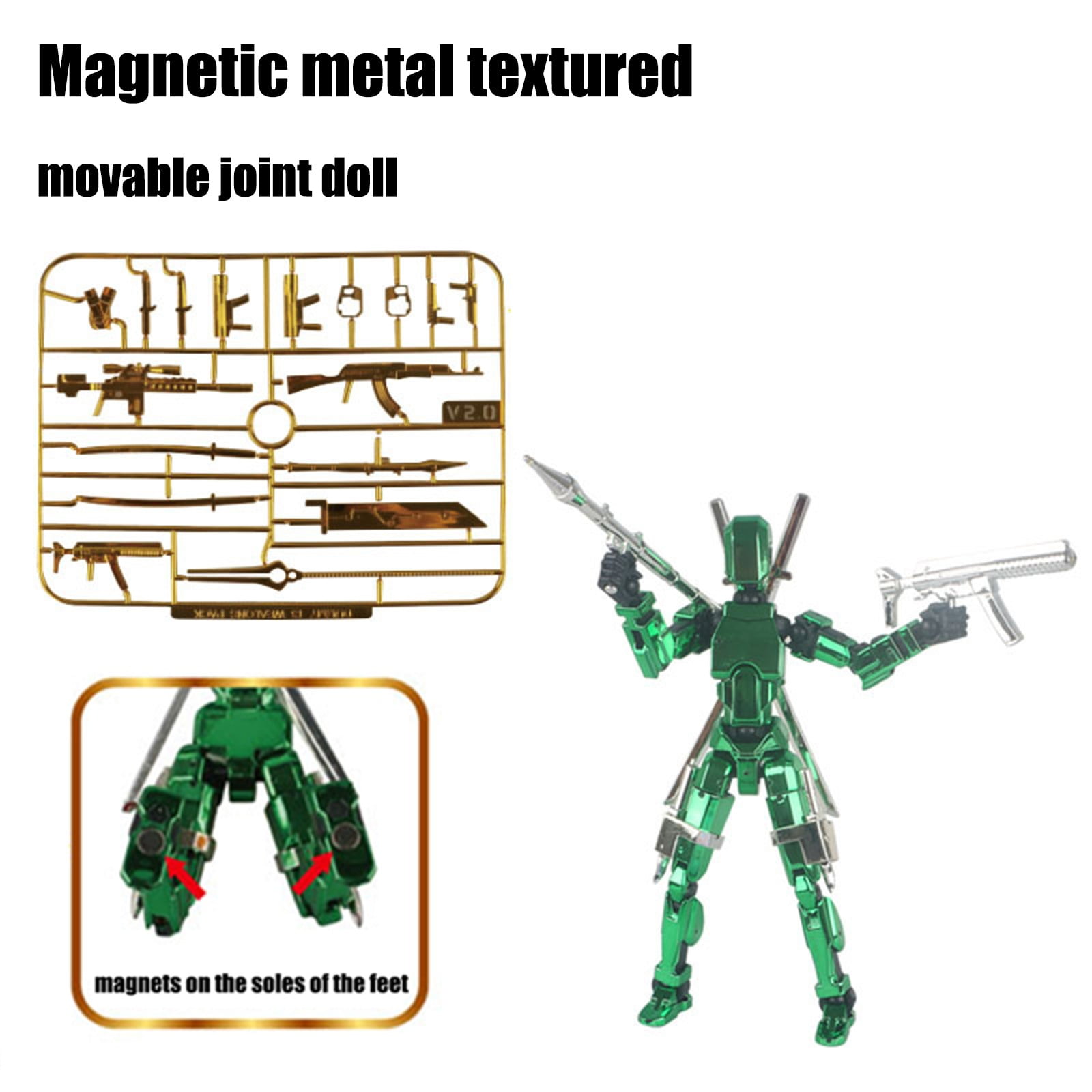 T13 3d Action Figure Set, Poseable Action Figures with Weapons ...