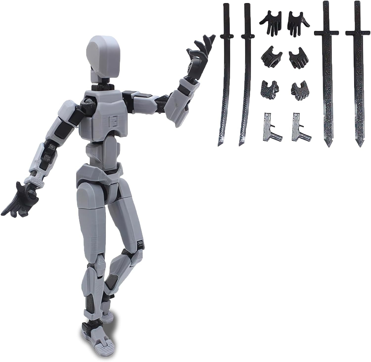 T13 Action Figure with 3 Types of Weapons and 3 Types of Hands 3D ...