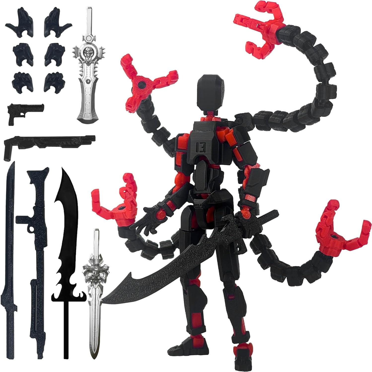 T13 Action Figure Already Assembled Accessories, T13 Multi-Jointed ...