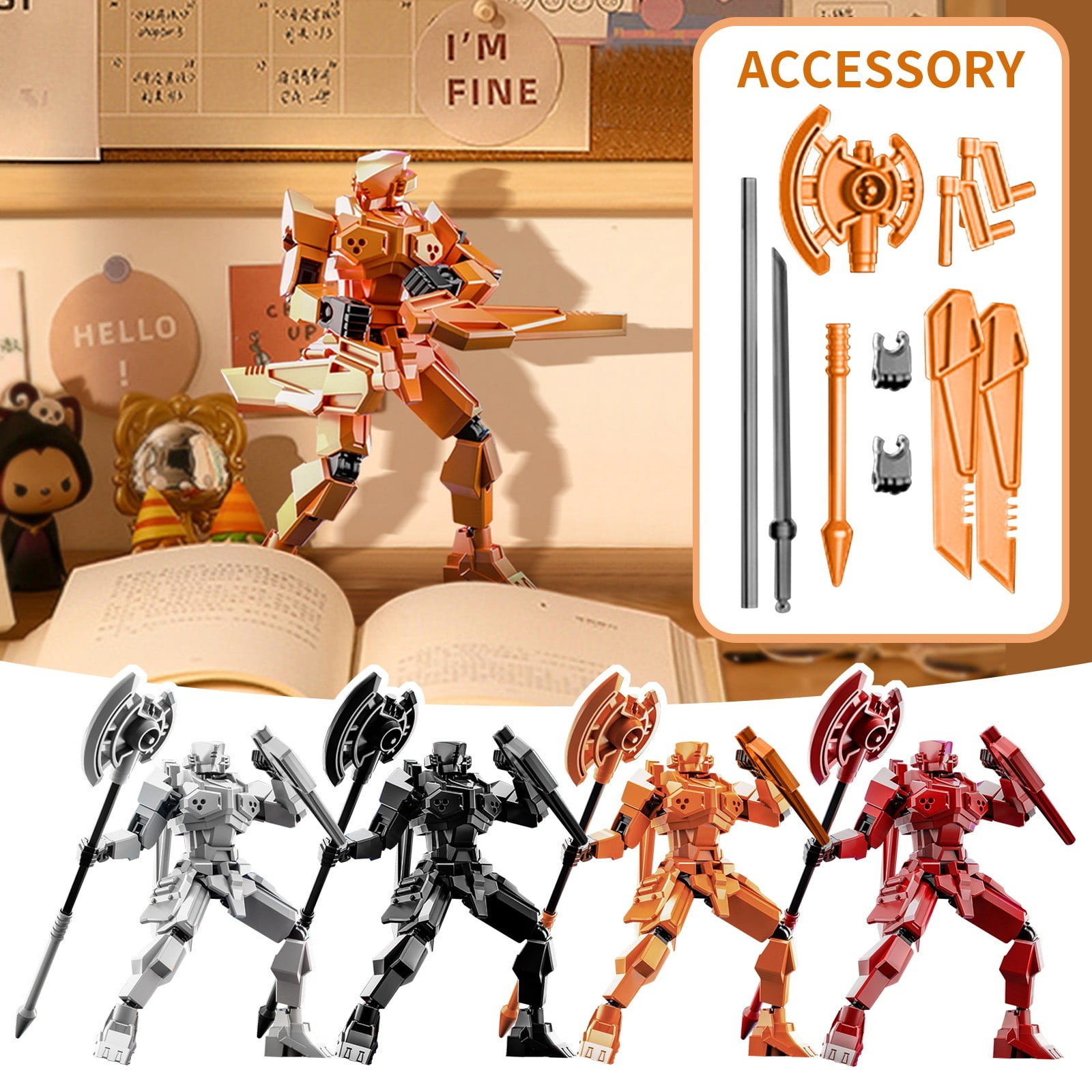 T13 Action Figure Already Assembled Dummy Robot 13 Action Figures Set ...