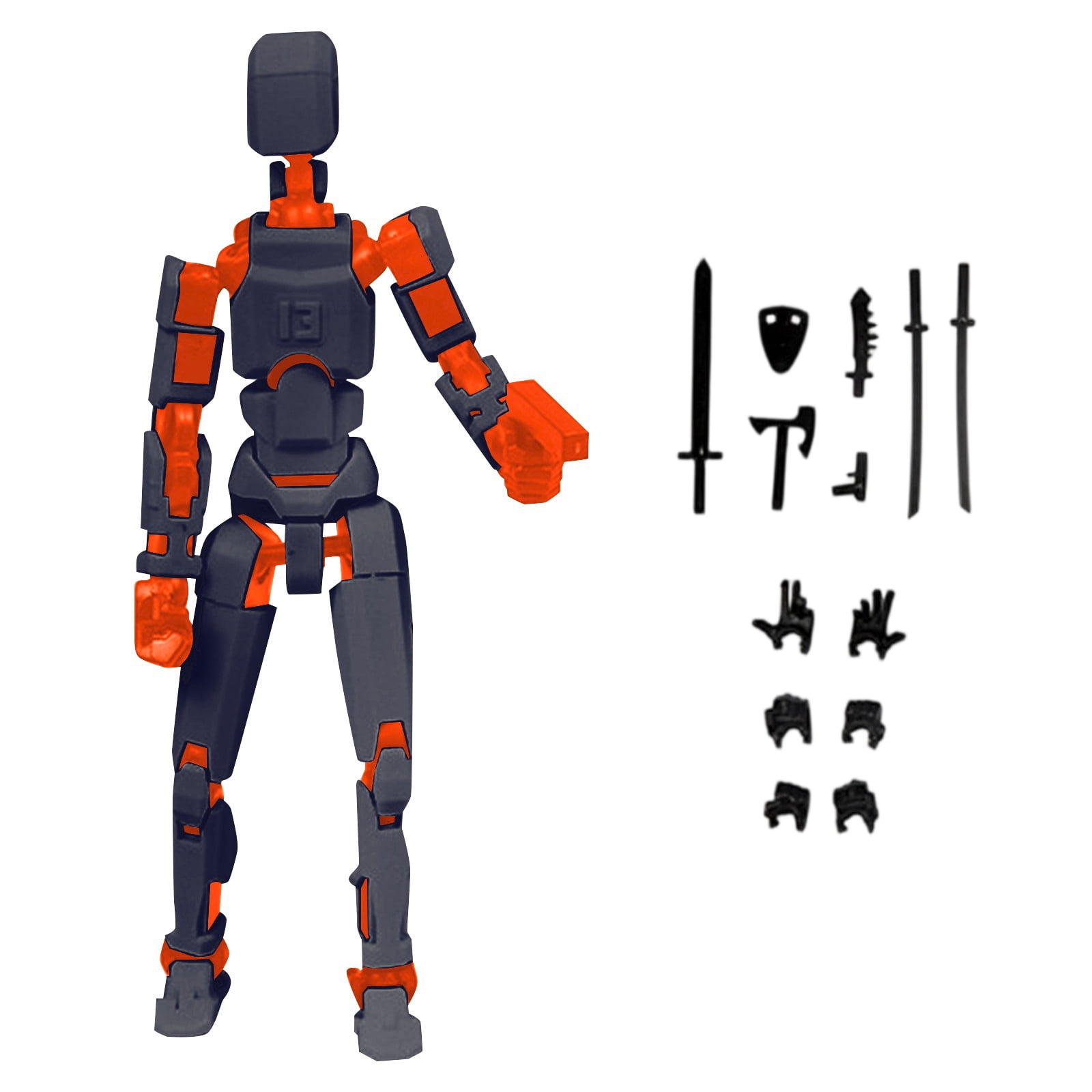 T13 Action Figure Already Assembled, Multi-Colored Titan 13 Action ...